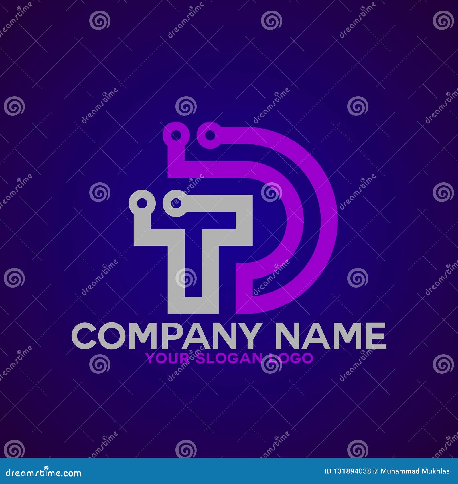 Logo letter D and T stock vector. Illustration of element - 131894038