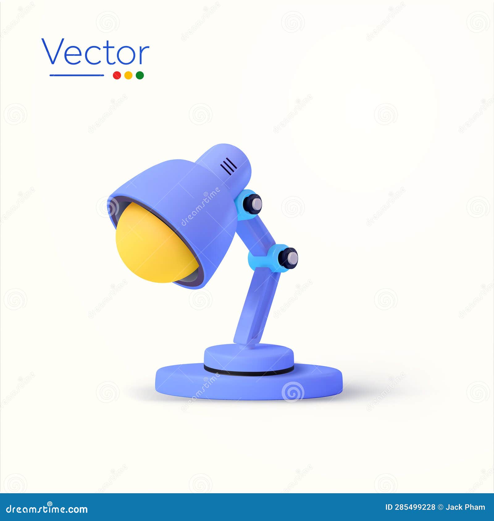 3d Table or Desk Lamp with Light Bulb Interior Design for Lighting ...