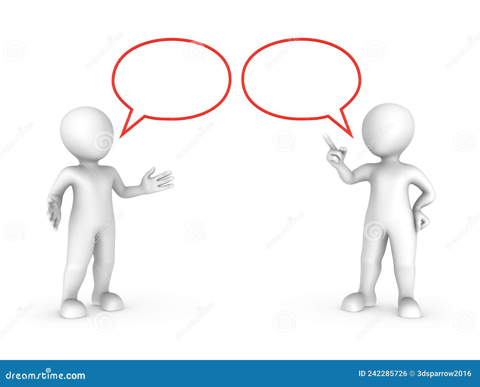 3d Talking People with Speech Bubble Above Stock Illustration ...