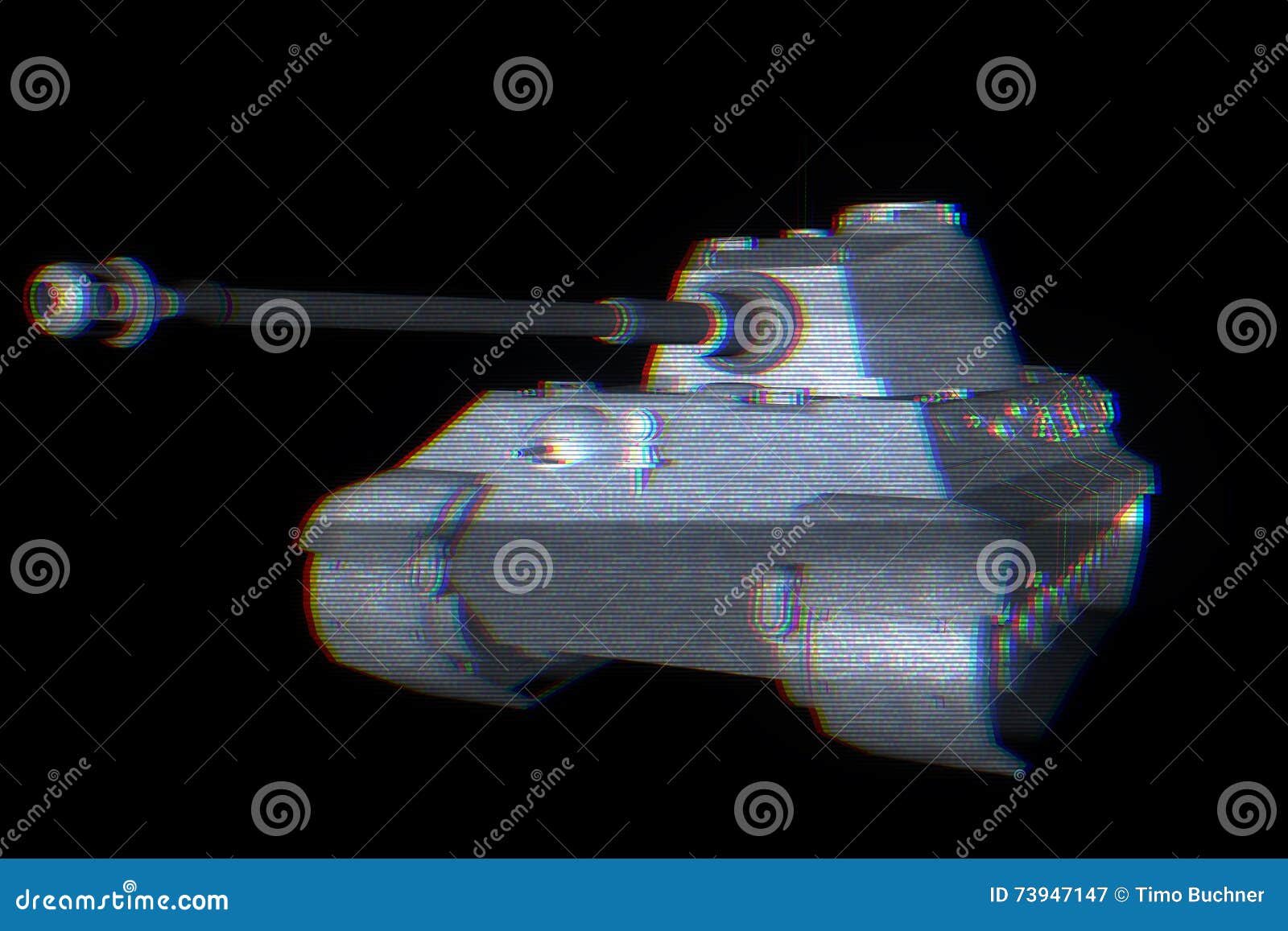 3D Tank Hologram Wireframe in Motion. 3D Rendering Stock Illustration ...
