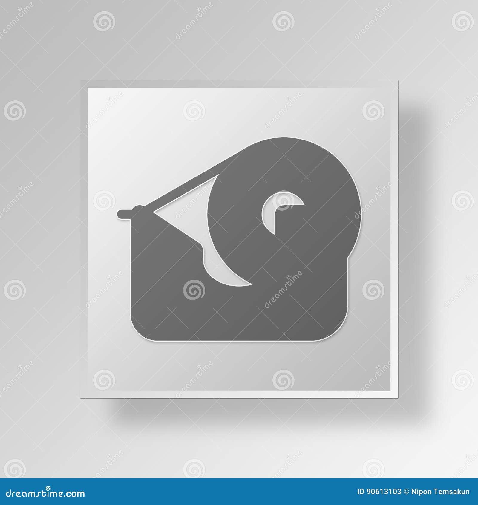 3D Tape Icon Business Concept Stock Illustration - Illustration of icon ...