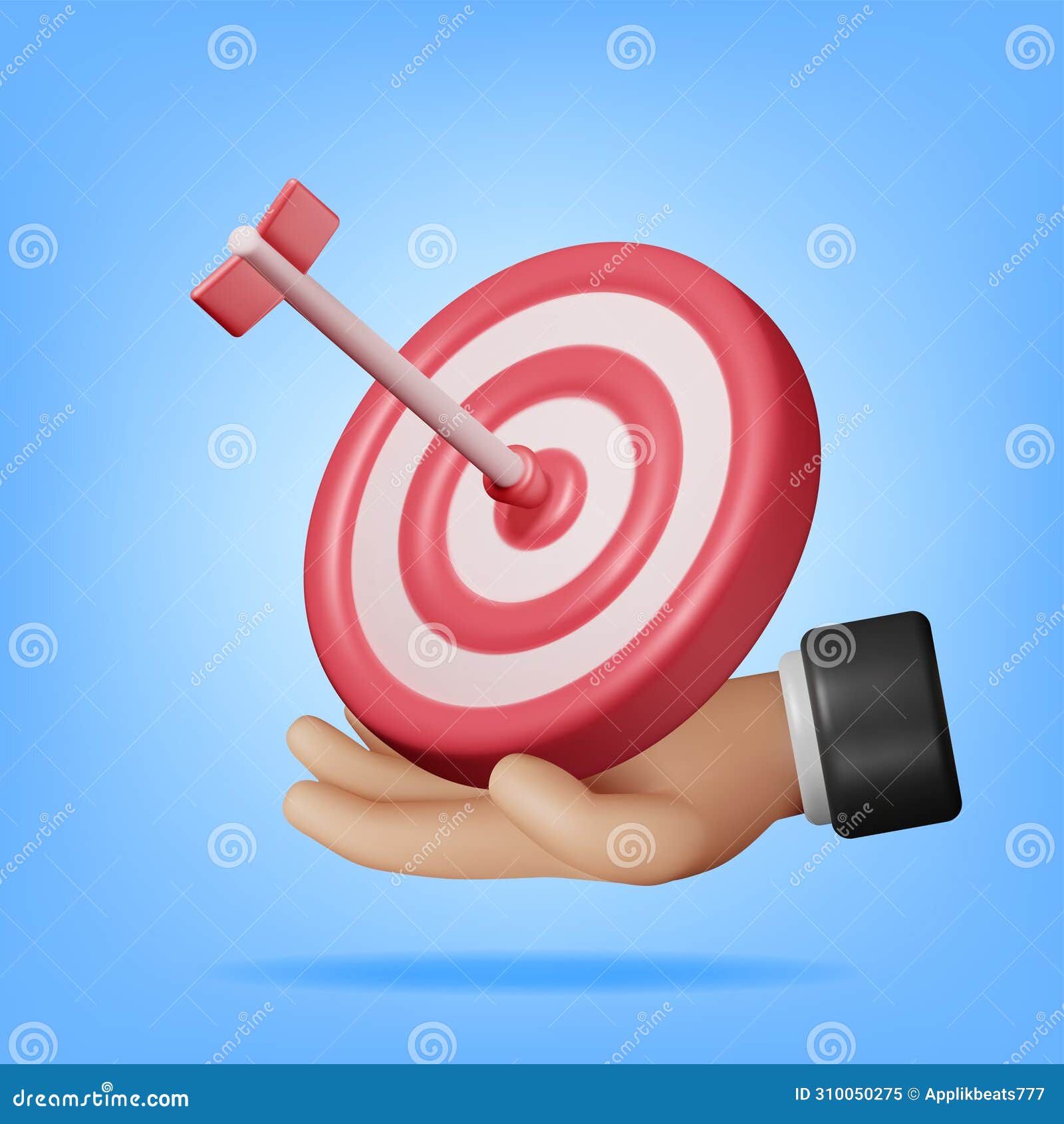 3D Target with Arrow in Center Icon Stock Vector - Illustration of ... 3D Target with Arrow in Center Icon Stock Vector - Illustration of ...