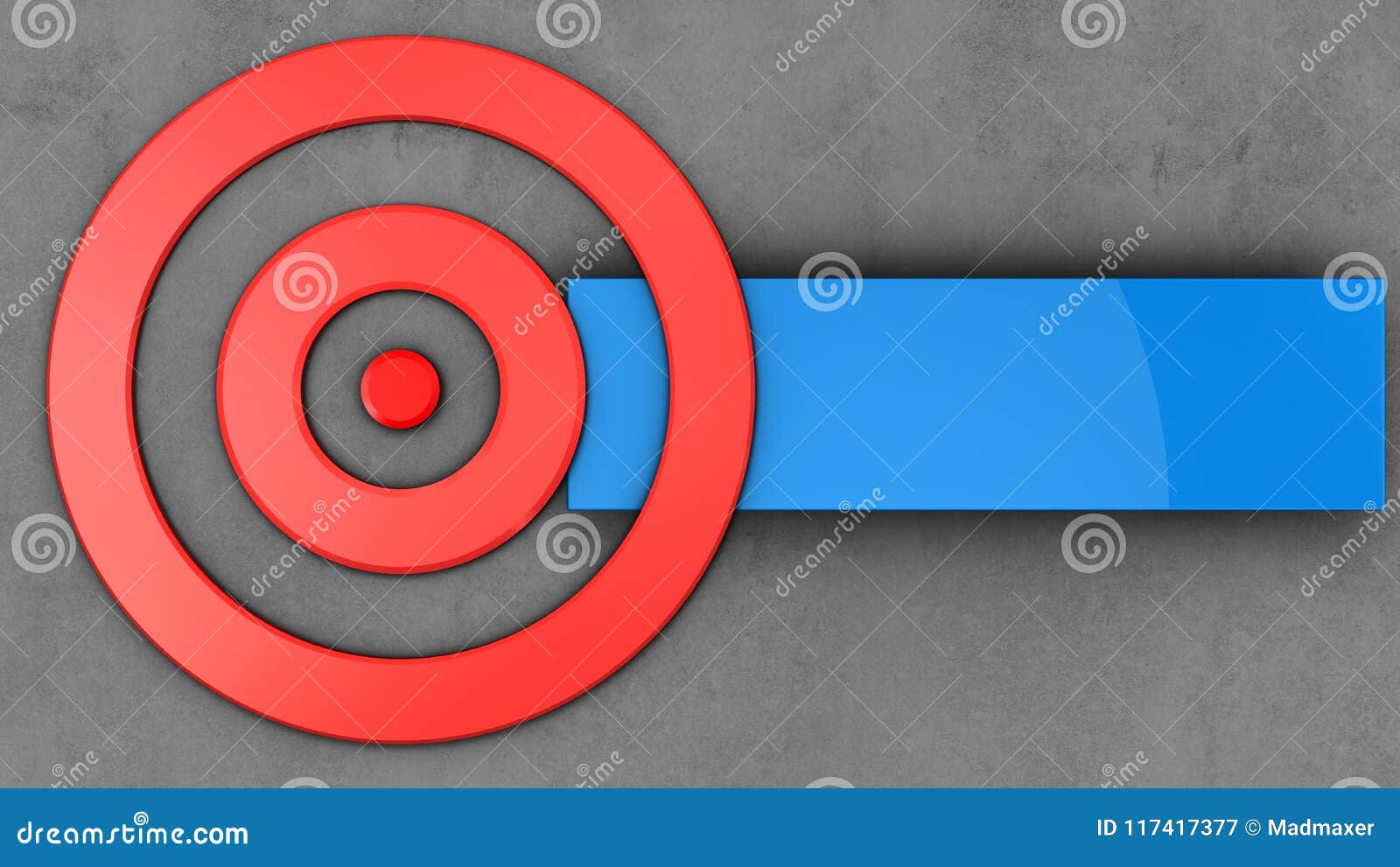 3d Target Circles with Blank Stock Illustration - Illustration of ...