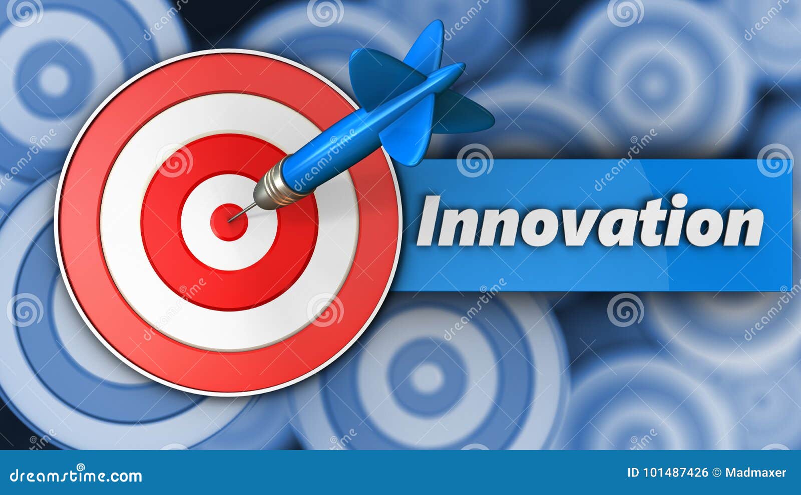 Innovation Sign Shows Innovating Concept 3d Illustration Royalty-Free ...