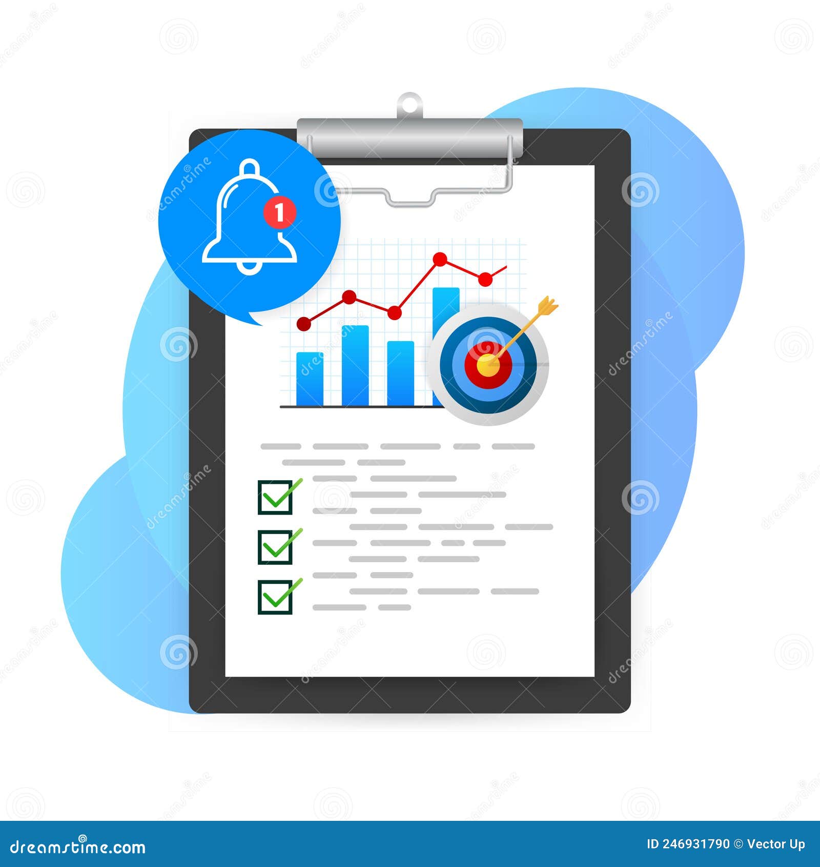 3d Target Raise for Concept Design. Vector Illustration. Development ...