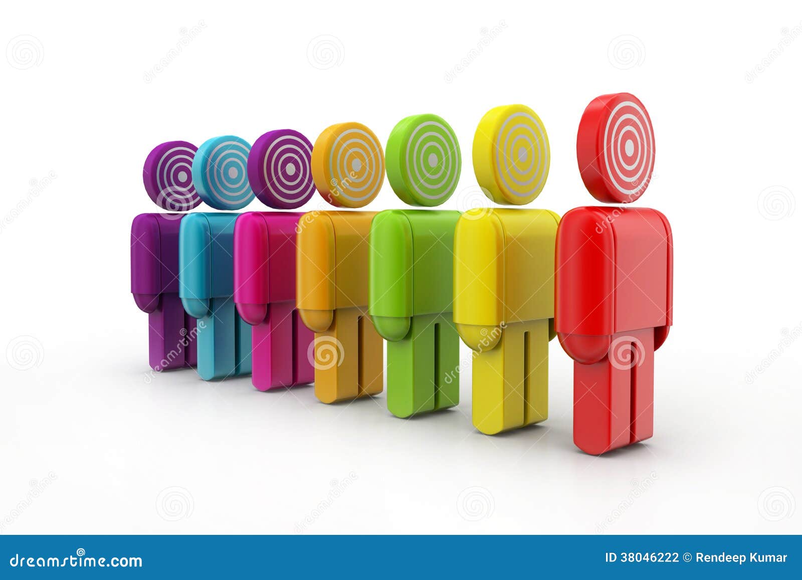 Aim At Targeted People In Target Markets Cartoon Vector | CartoonDealer ...