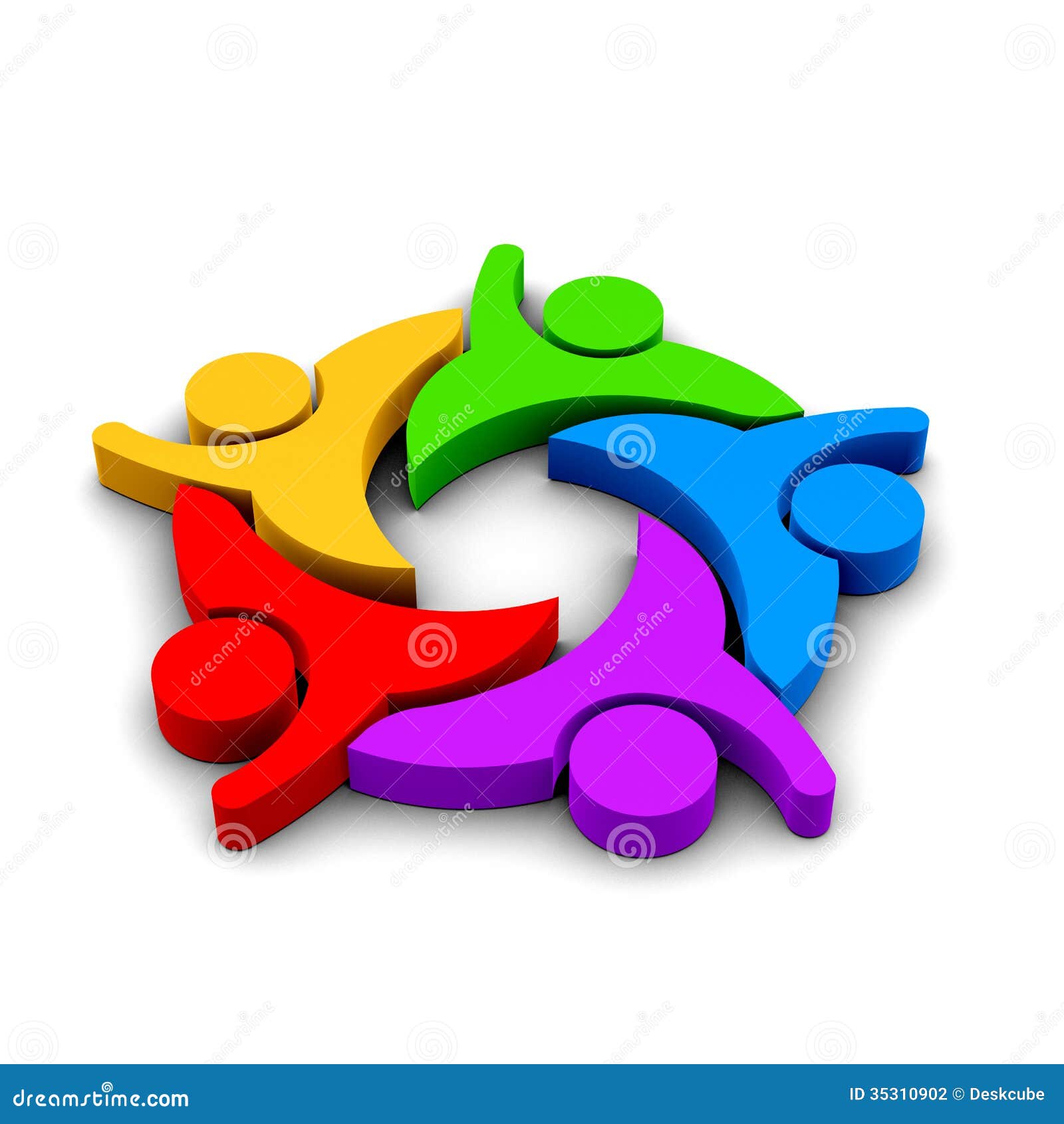 3D Team People Logo Icon Illustration Stock Illustration - Illustration ...