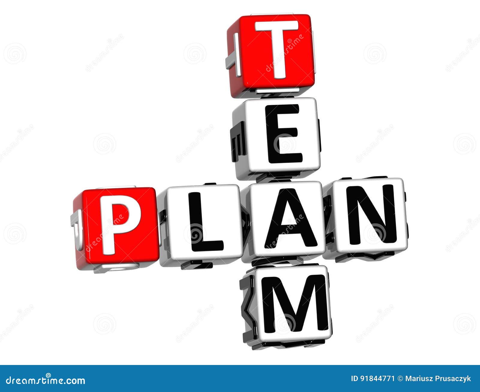 3D Team Plan Crossword En El Fondo Blanco Stock de ilustración - Ilustración de plan, fecha ...