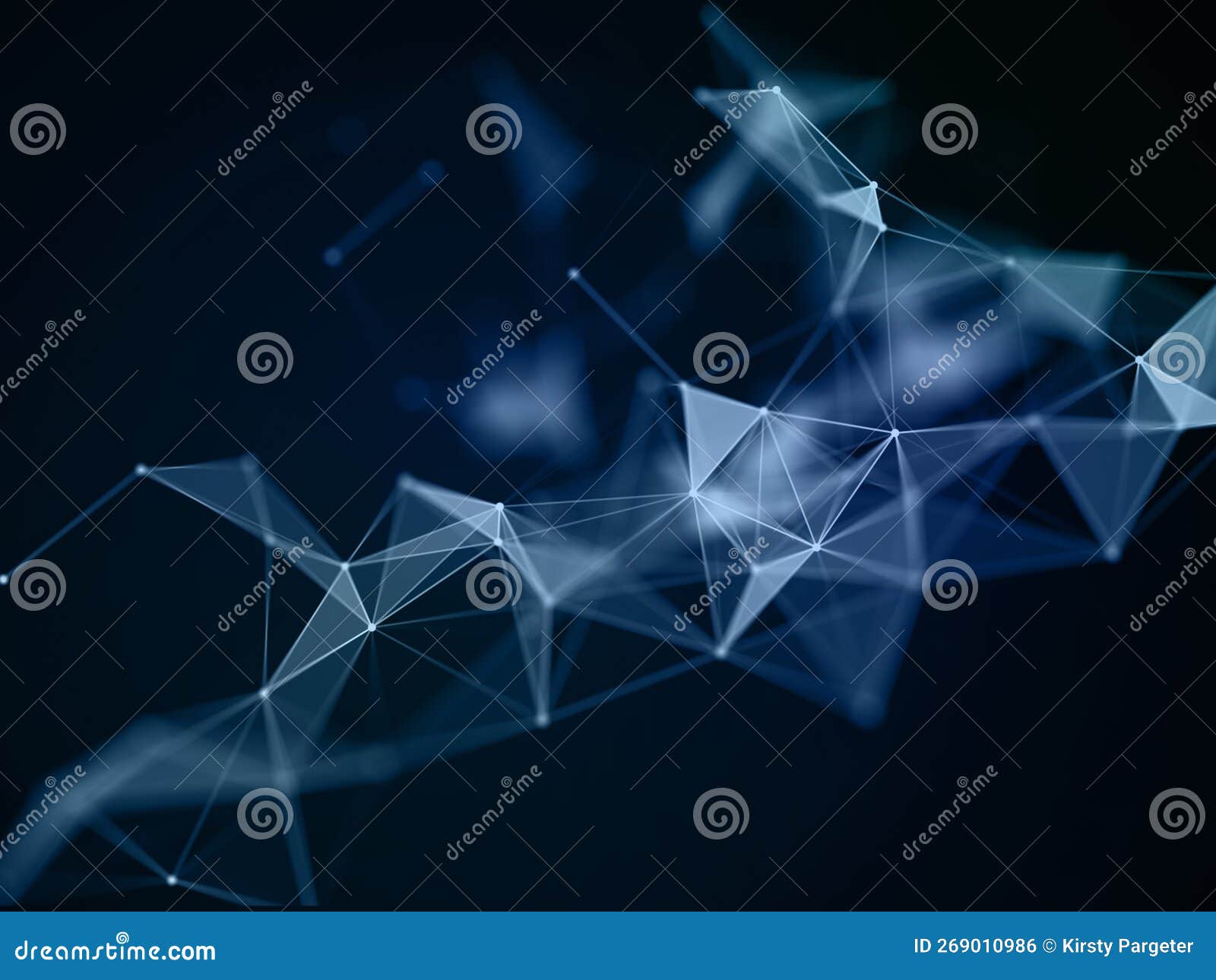 3D Tech Background with Plexus Design Stock Illustration - Illustration ...