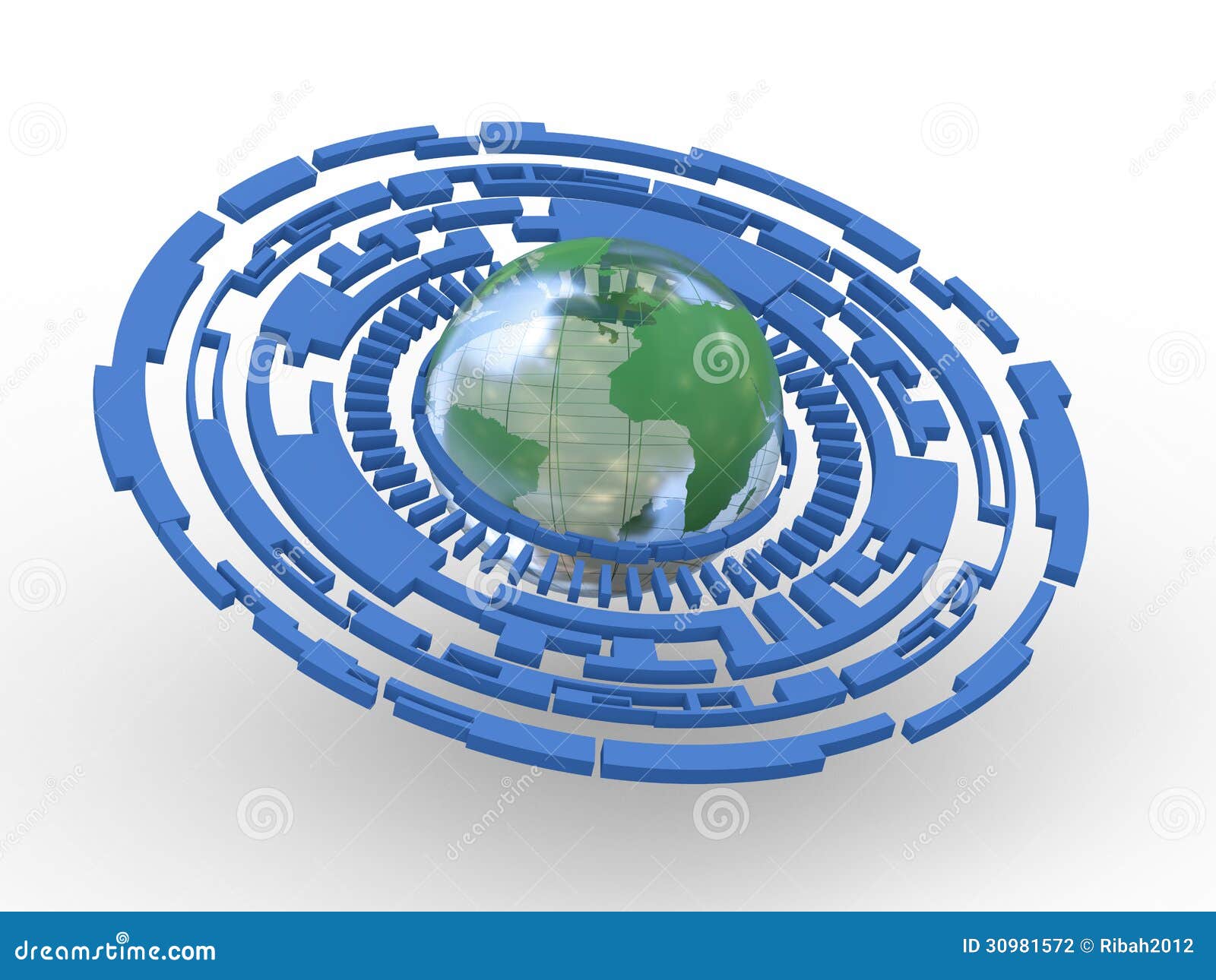 3d Technology Circle Transparent Globe Stock Illustration ...