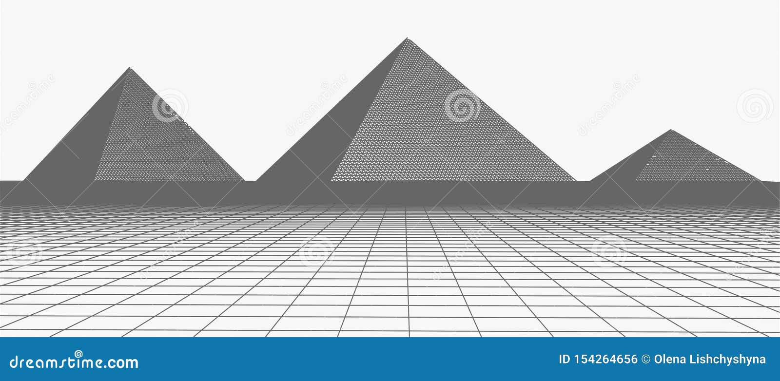 3D Technology Vector Illustration. Abstraction. Landscape Design of the ...