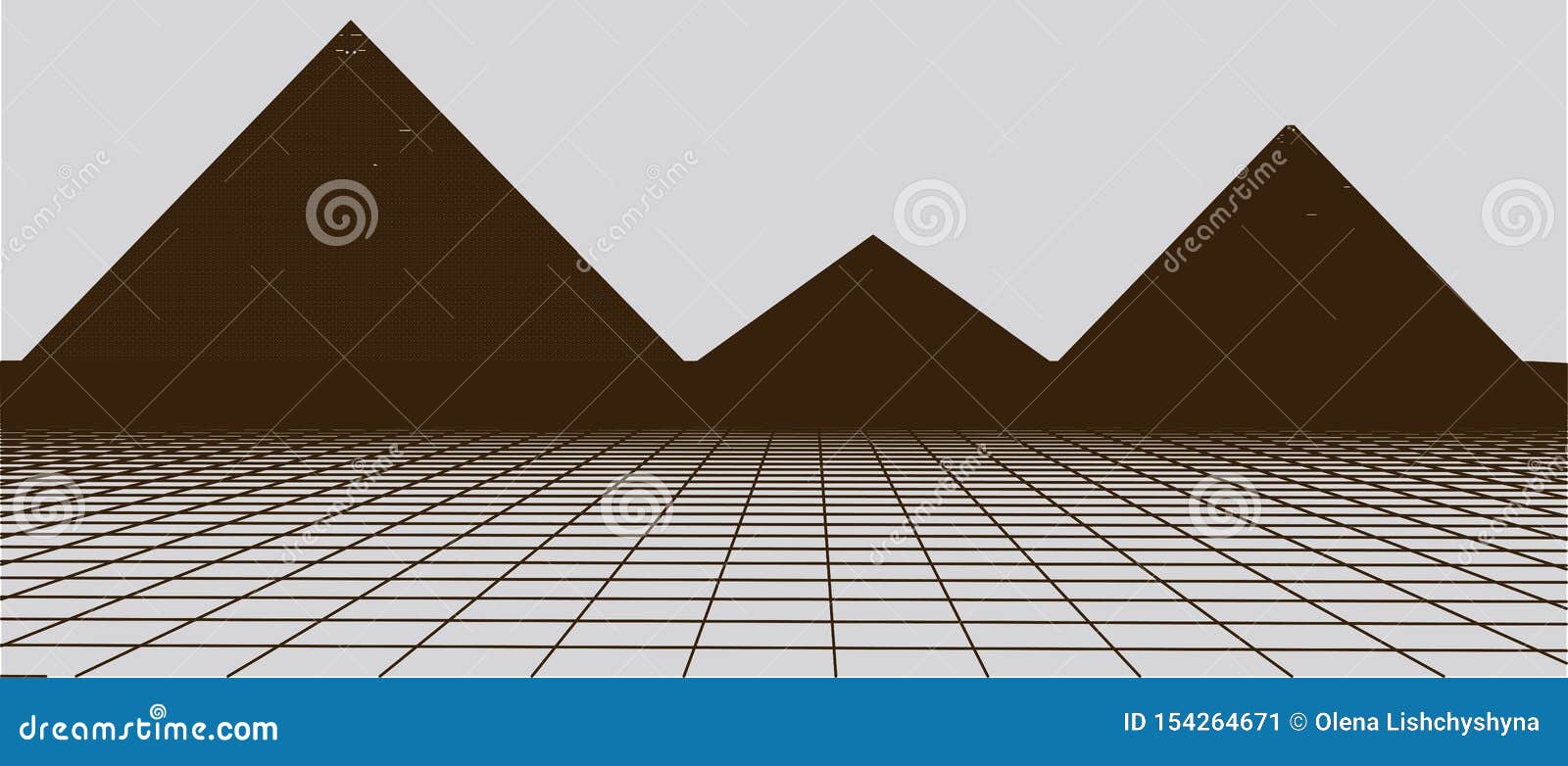 3D Technology Vector Illustration. Abstraction. Landscape Design of the ...