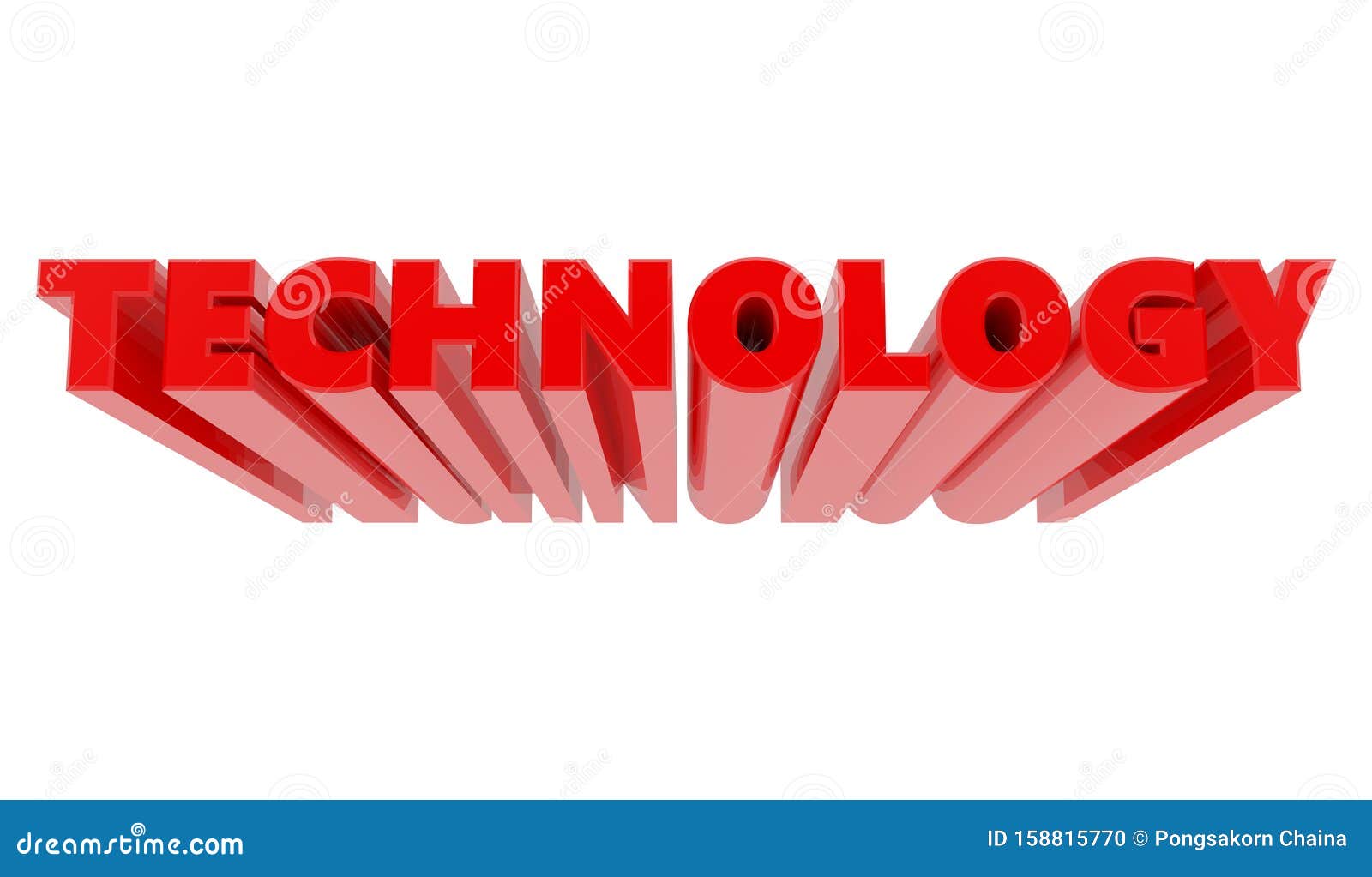 3D TECHNOLOGY Word Isolated on White Background Stock Illustration ...