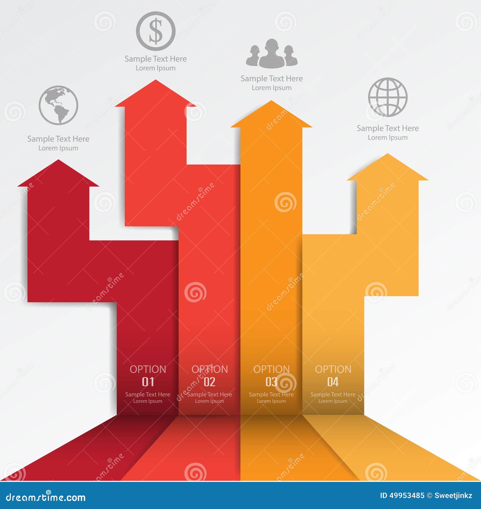 3d Template Minimal Arrow Sign Infographics Used for Web Design. Stock ...