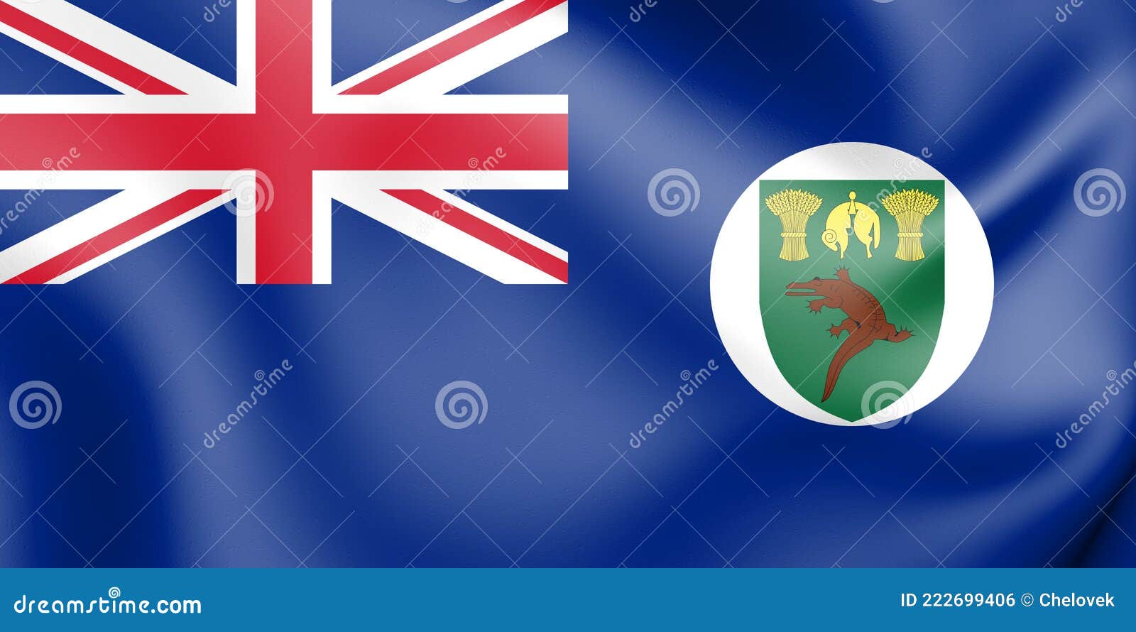 Territory of Basutoland Flag 1884-1966. 3D Illustration Stock ...