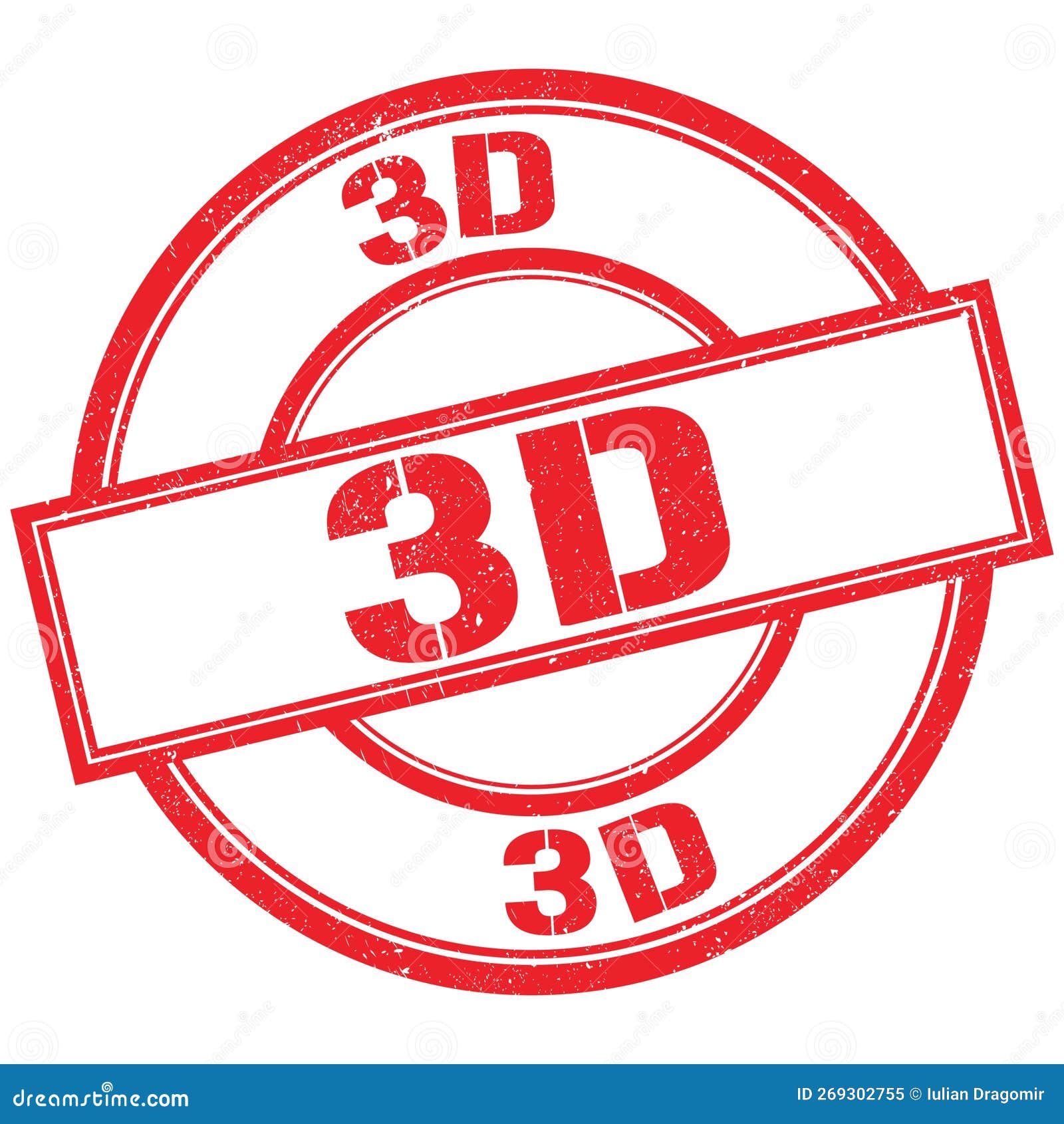 3D-Text Auf Rotem Stempelzeichen Stock Abbildung - Illustration von ...