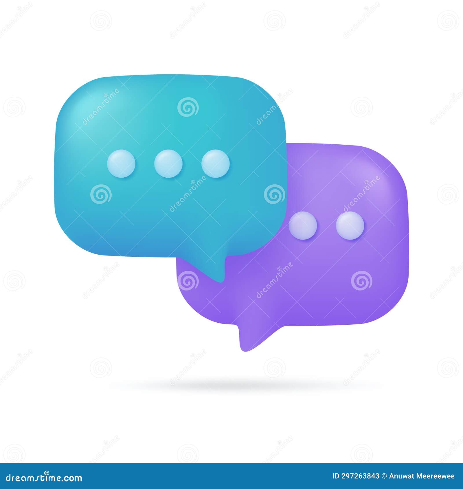 3d Text Box. Speech Bubble Dialog Dialogue Stock Illustration - Illustration of cartoon, correct ...