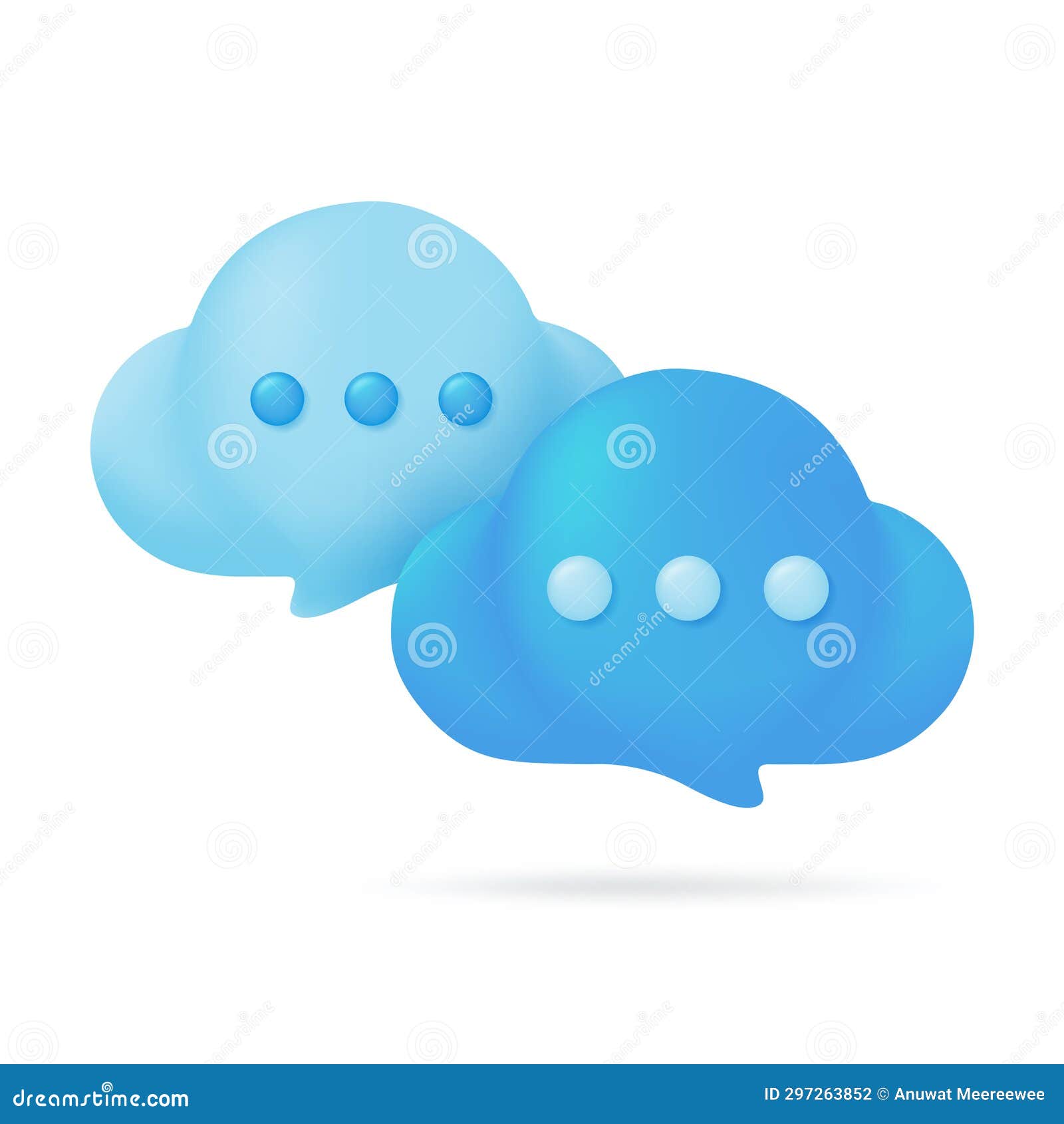 3d Text Box. Speech Bubble Dialog Dialogue Stock Illustration - Illustration of vector, positive ...