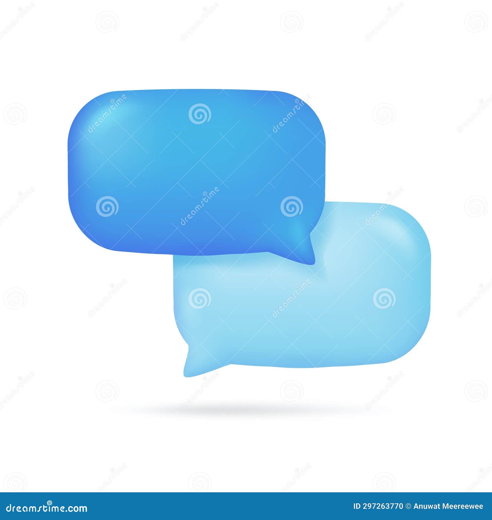 3D Text Box. Speech Bubble Dialogue Comic Style Stock Illustration ...