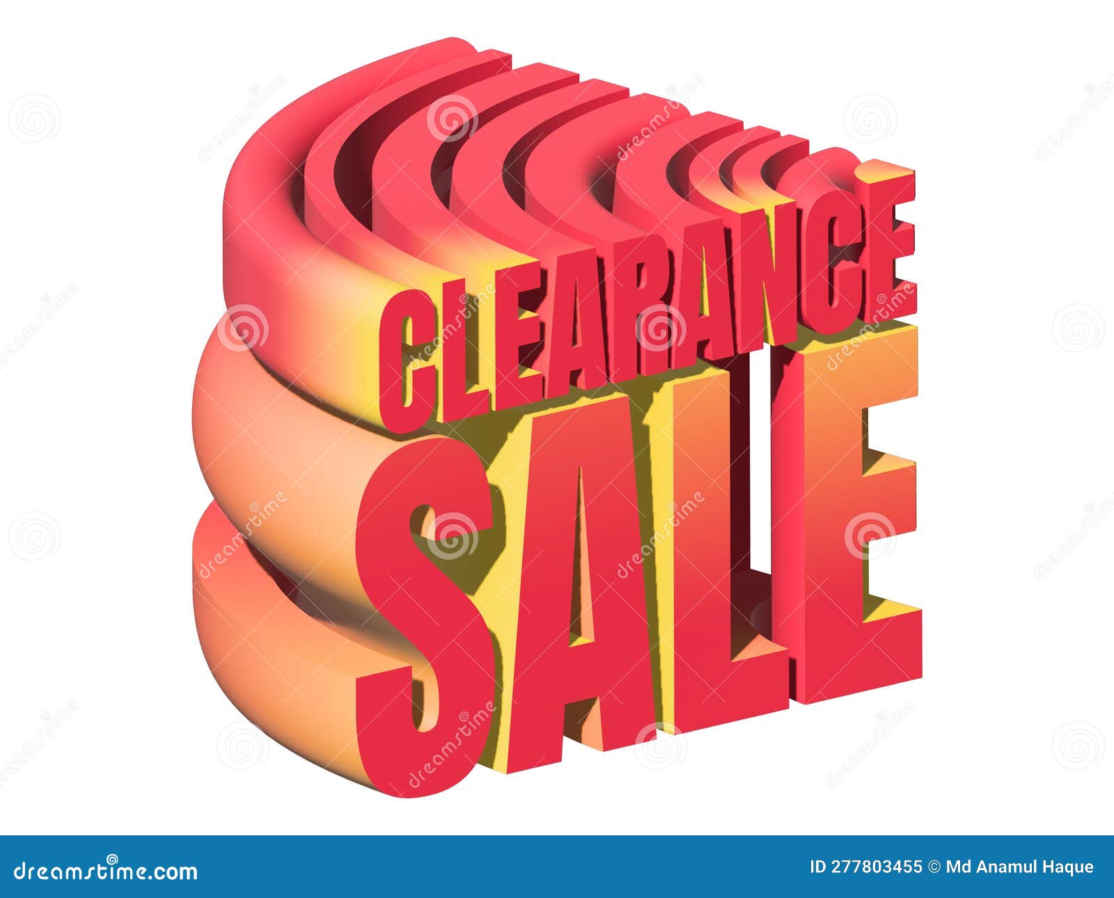 3d Text Clearance Sale. Clearance Sale 3d Text Effect with Red, Orange ...