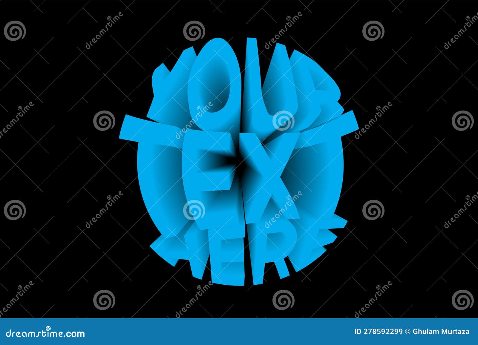 3D Text Logo Design Template Idea Execel Stock Vector - Illustration of ...