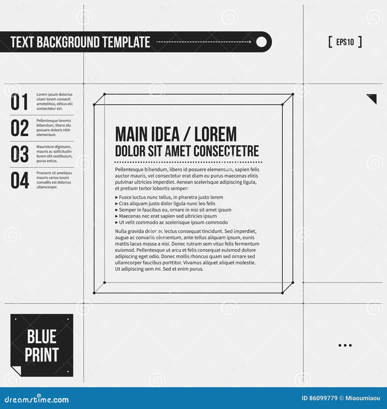 3d Text Frame in Draft Style Stock Vector - Illustration of caption ...