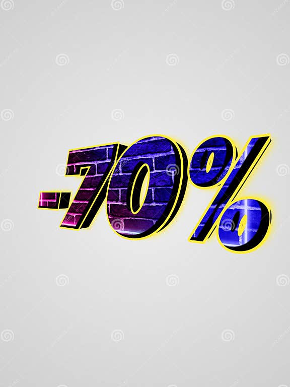 3d Text Geschrieben 70 Mit Schönen Bunten Effekten 3d Rendering Oder 3d ...