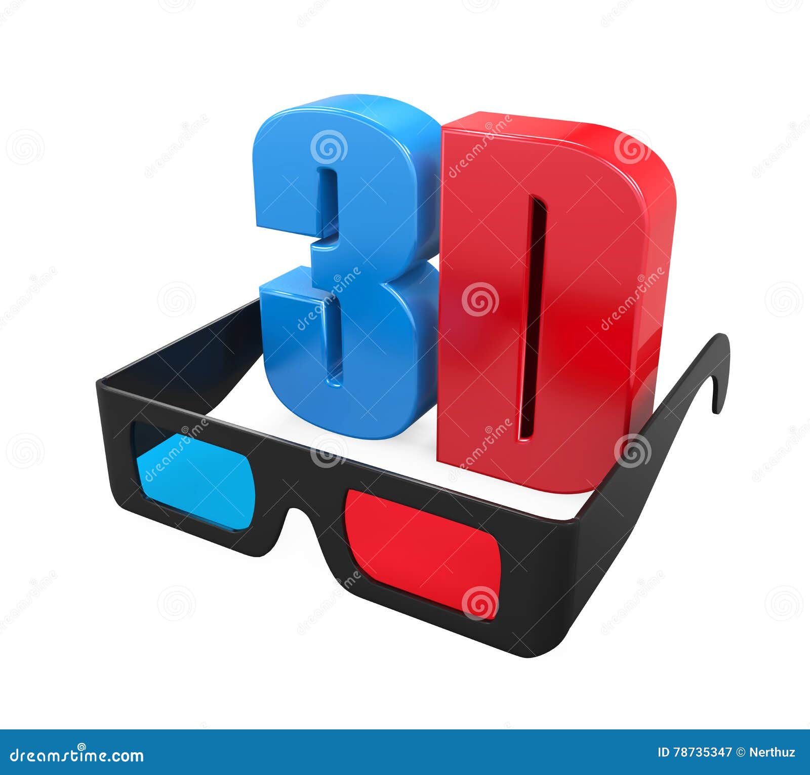 3D Text and Glasses stock illustration. Illustration of letter - 78735347