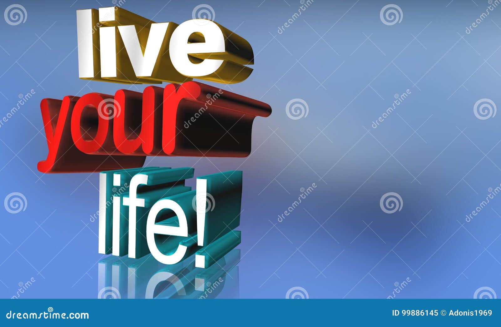 Live Your Life Text Graphics Stock Illustration - Illustration of ...