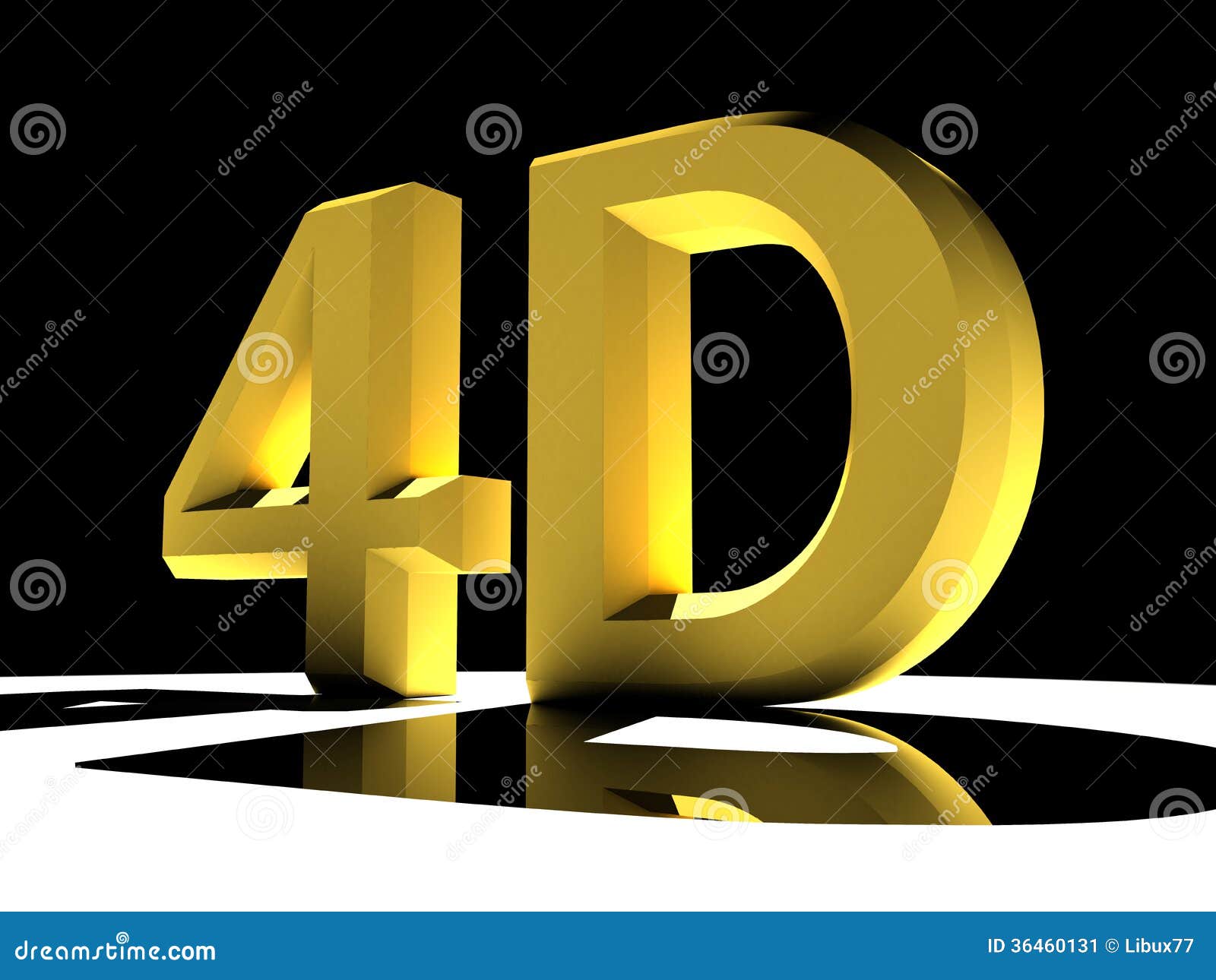 4D Text stock illustration. Illustration of dimension - 36460131