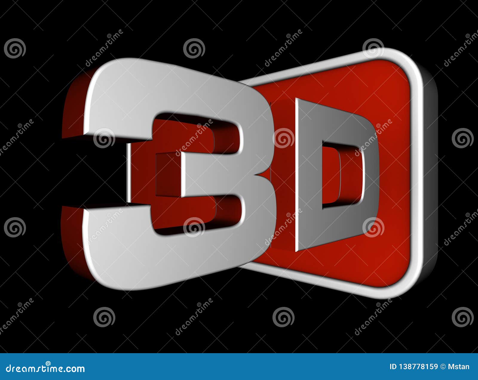 3d Text Concept 3d Illustration Stock Illustration - Illustration of ...