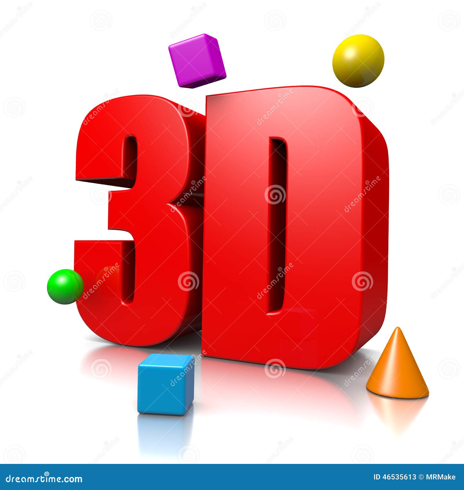 3D Text stock illustration. Illustration of word, cube - 46535613