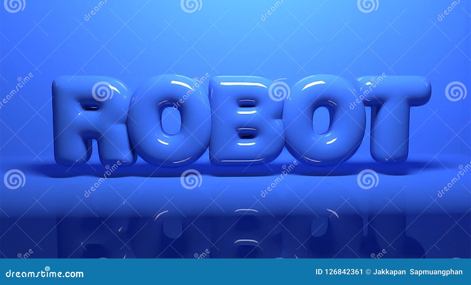 3d Text Render Letter Robot On Blue Background Royalty-Free Stock Photo ...