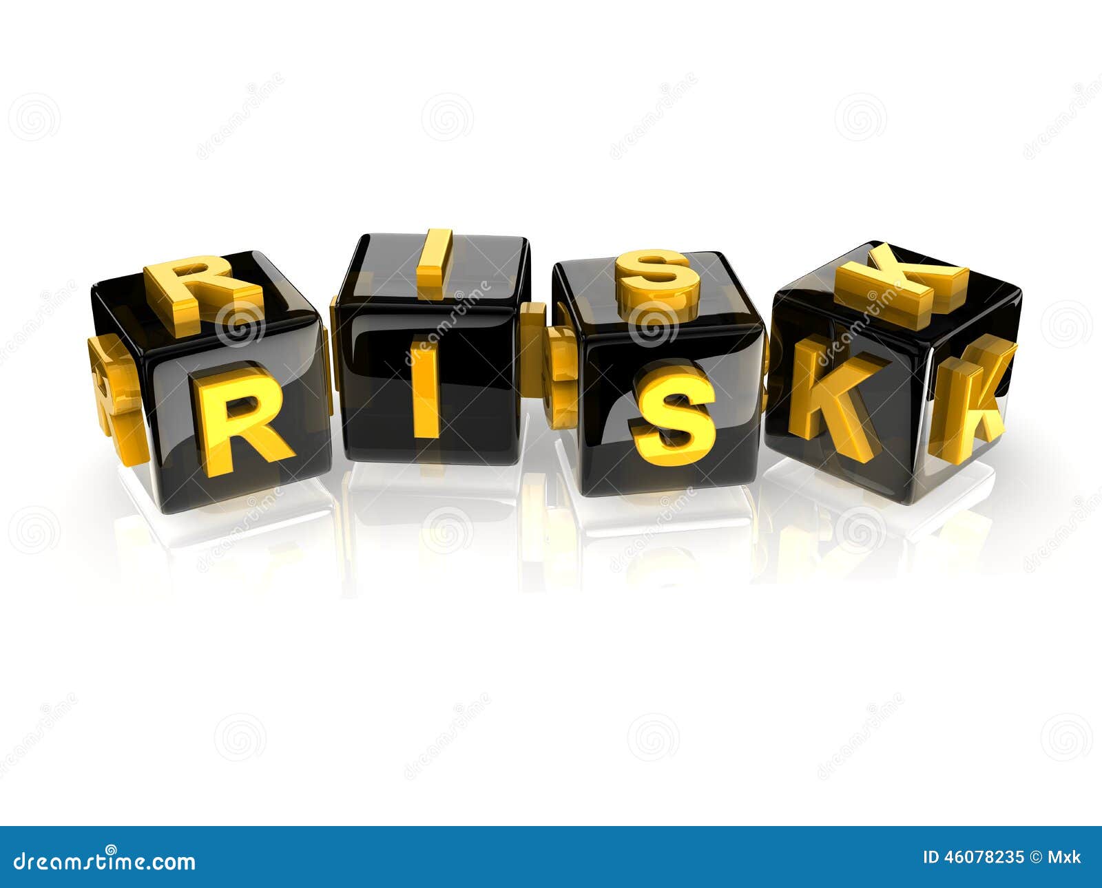 3d text risk stock illustration. Illustration of refractive - 46078235