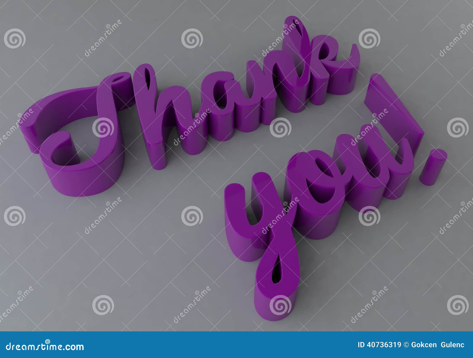 3d Text-Thank You stock illustration. Illustration of illustrated ...