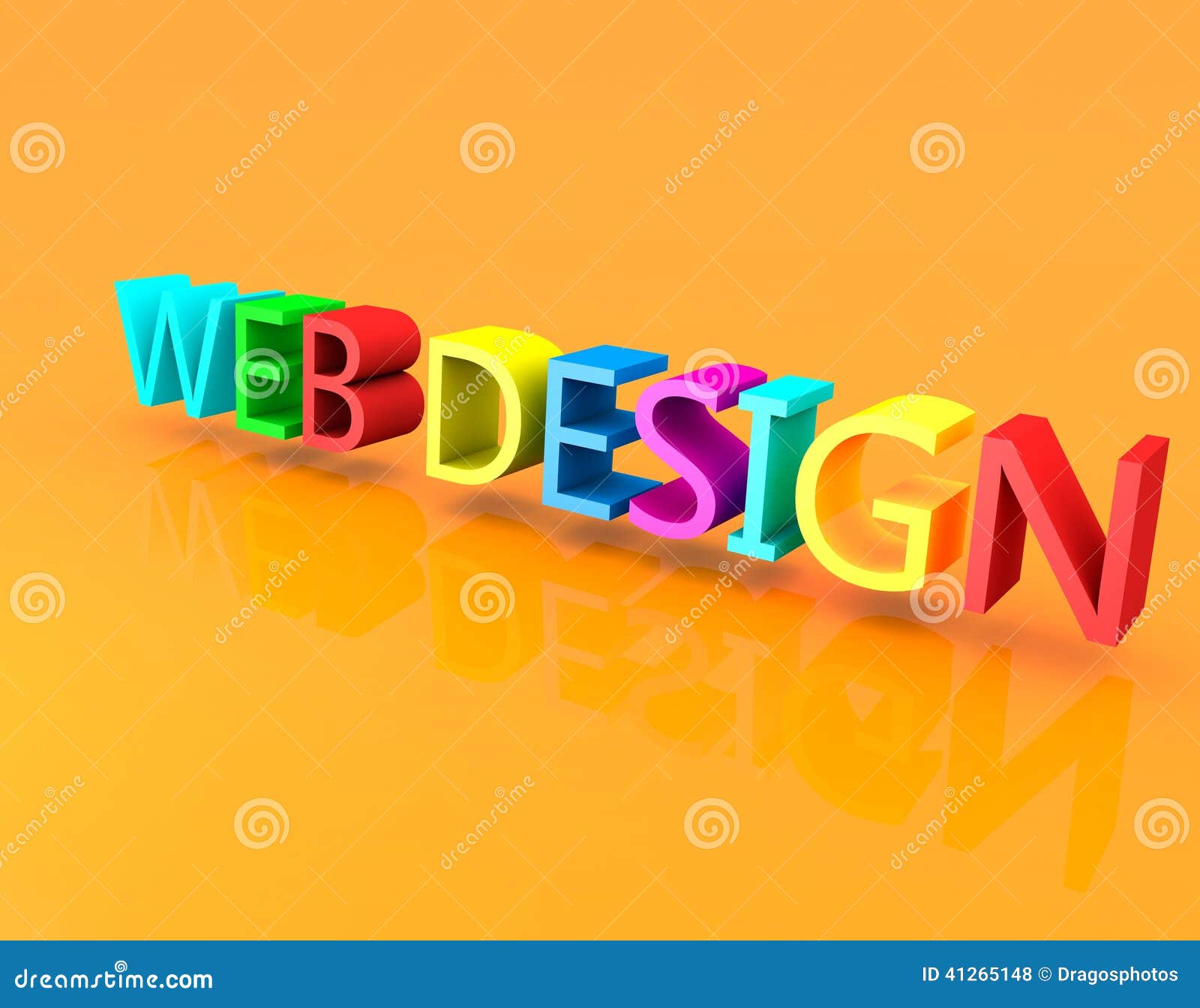 3D text web design stock illustration. Illustration of template - 41265148