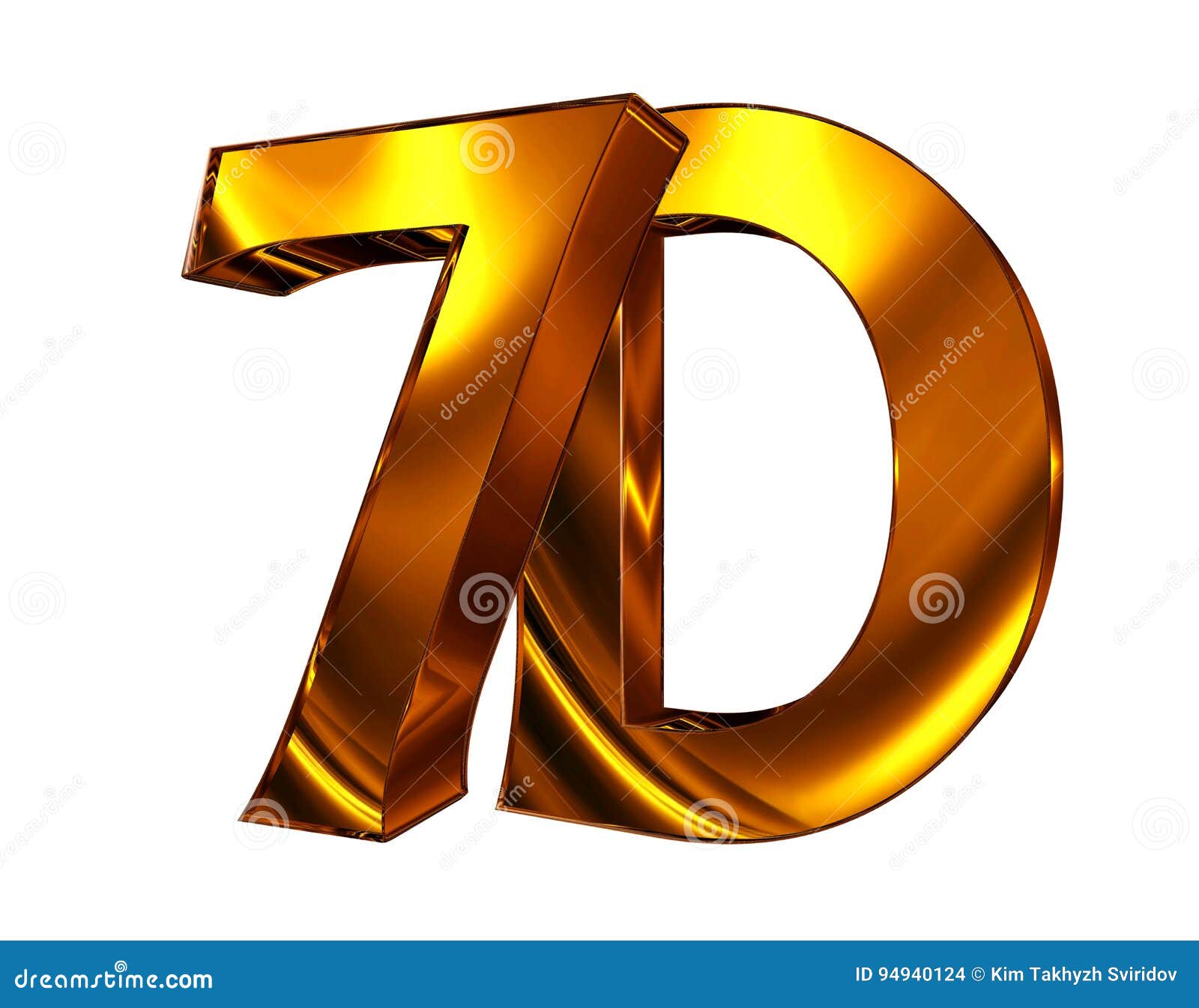 7d Text on White Background Stock Illustration - Illustration of ideas ...