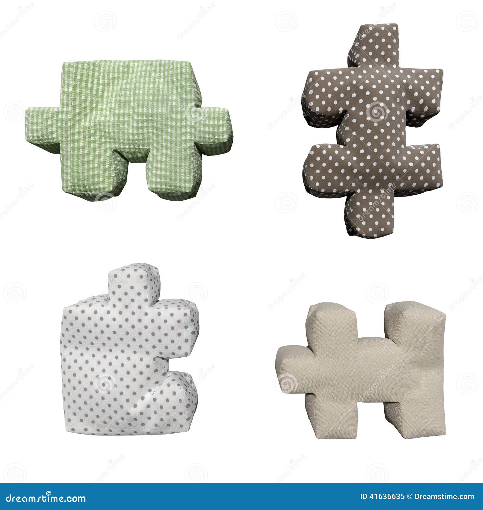 3D textile puzzles stock illustration. Illustration of piece - 41636635