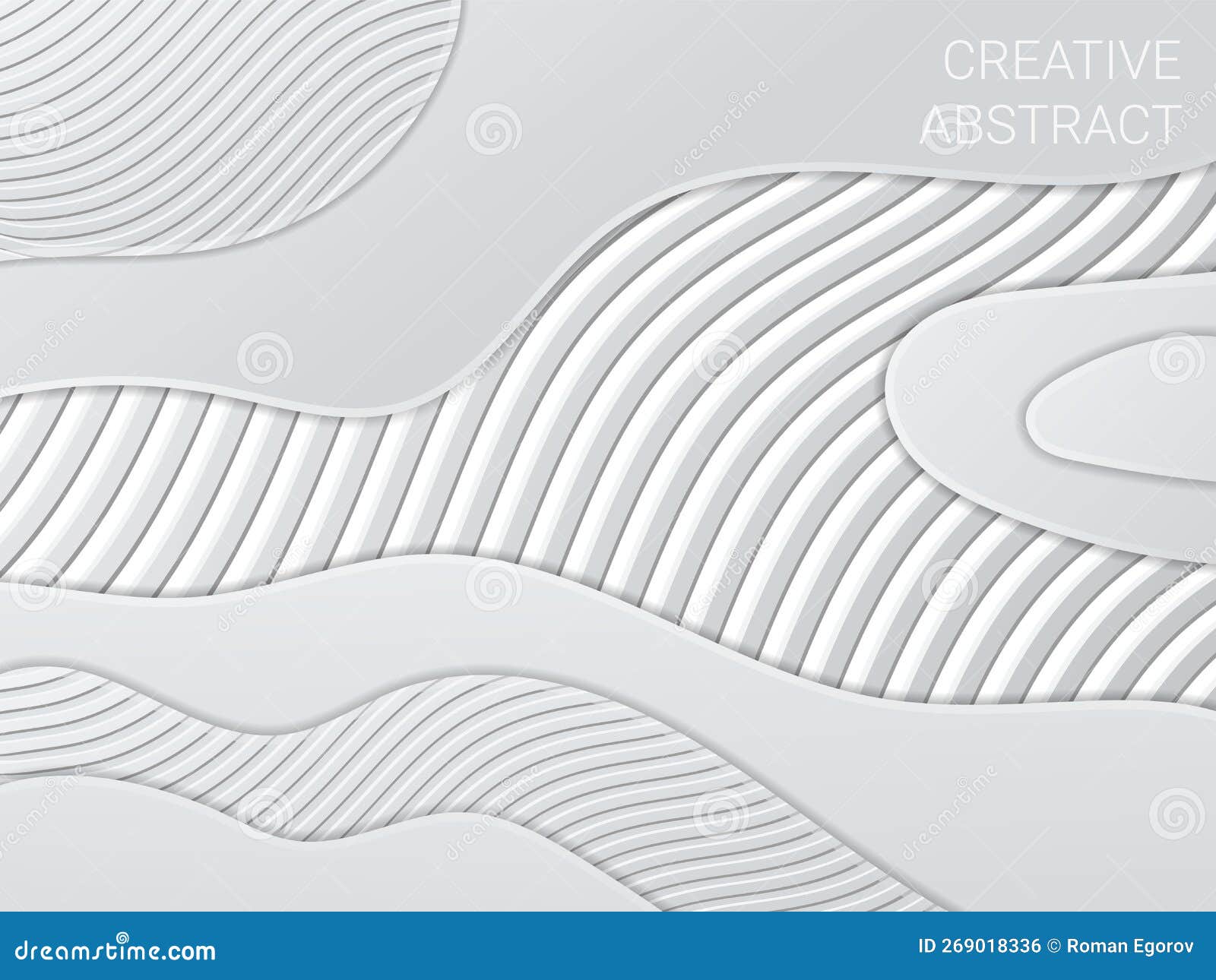 3D Texture Background. White Layers. Abstract Topographic Pattern ...