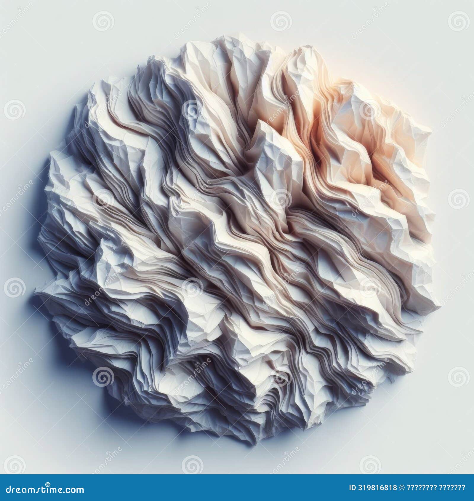 3d Texture Made in the Form of Crumpled Paper Effect Stock Illustration ...