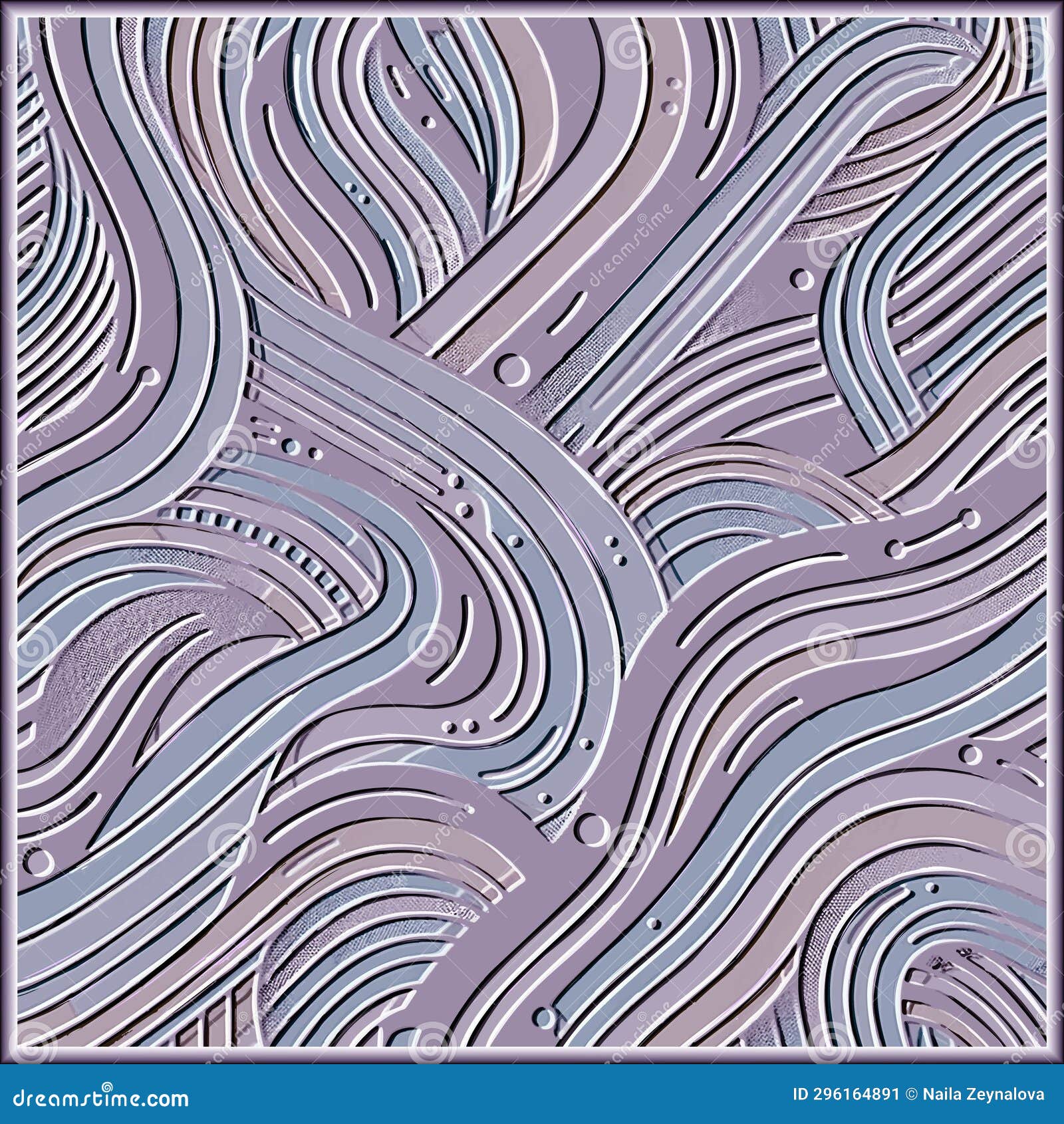 3d Textured Emboss Squiggles, Doodle Lines, Curves, Waves, Circles ...