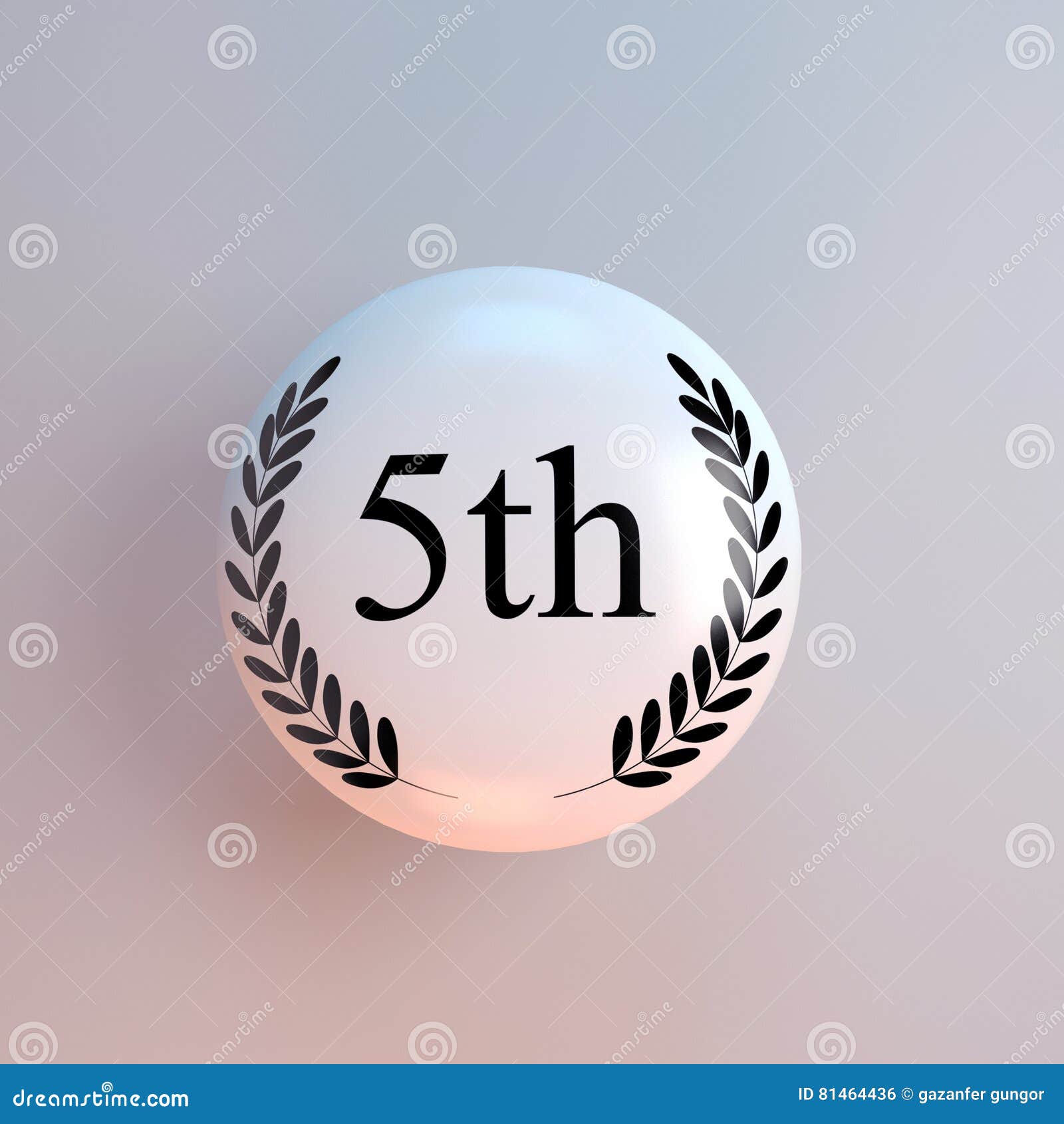 3d 5th badge illustration stock illustration. Illustration of symbol ...