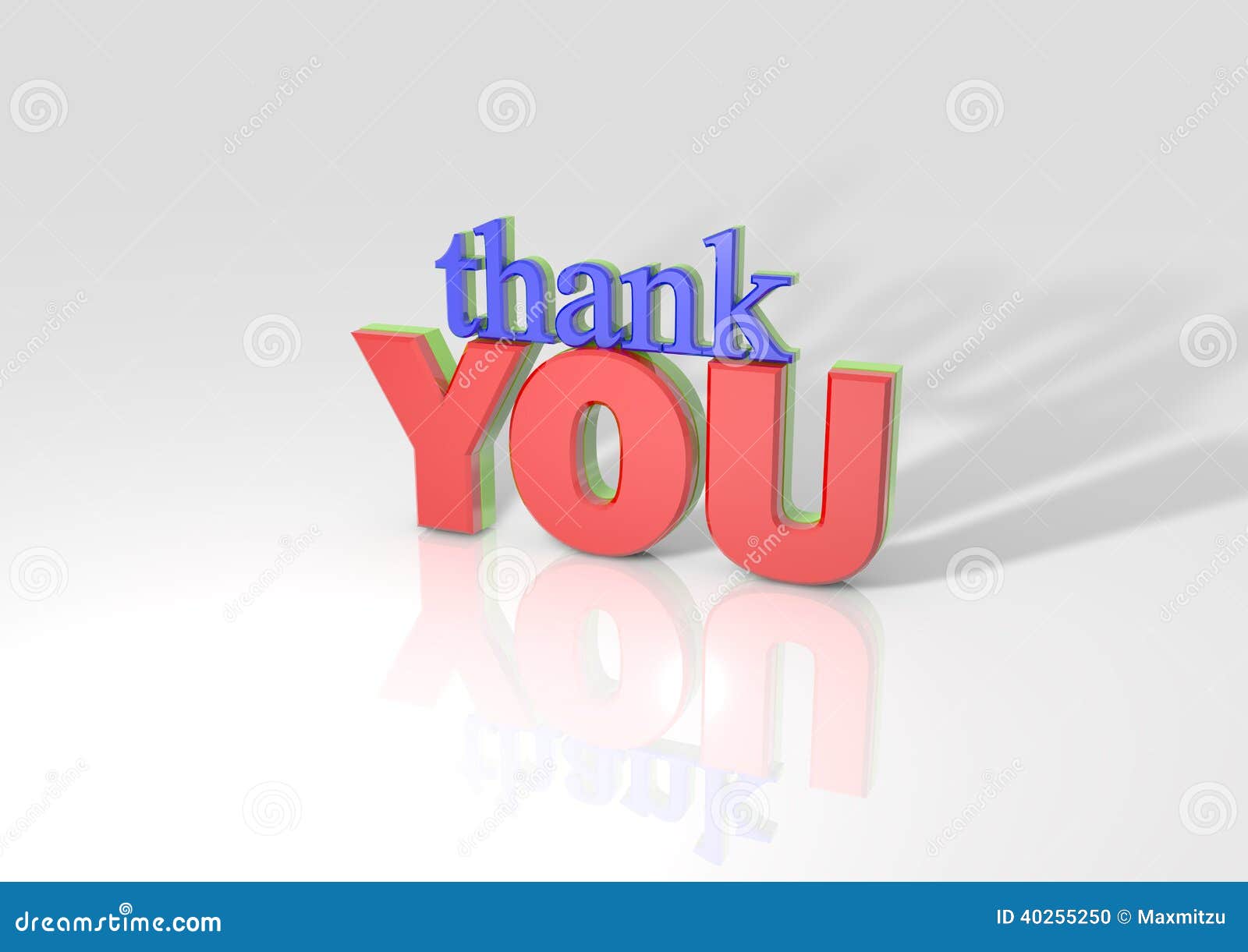 3D Thank you stock illustration. Illustration of hand - 40255250