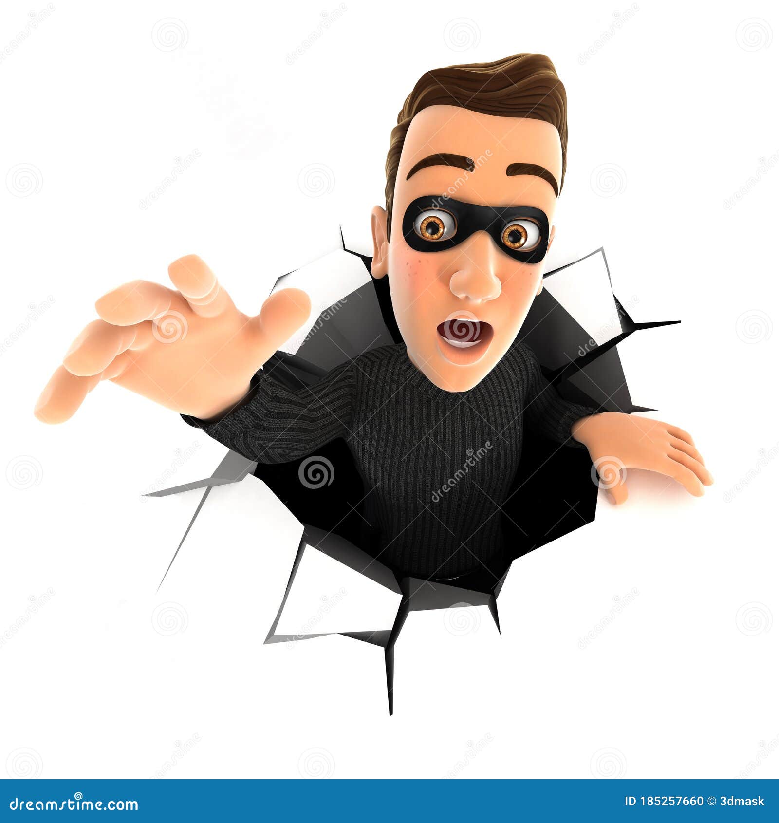 Man Falling Into Hole Icon, Warning Symbol Vector Illustration ...