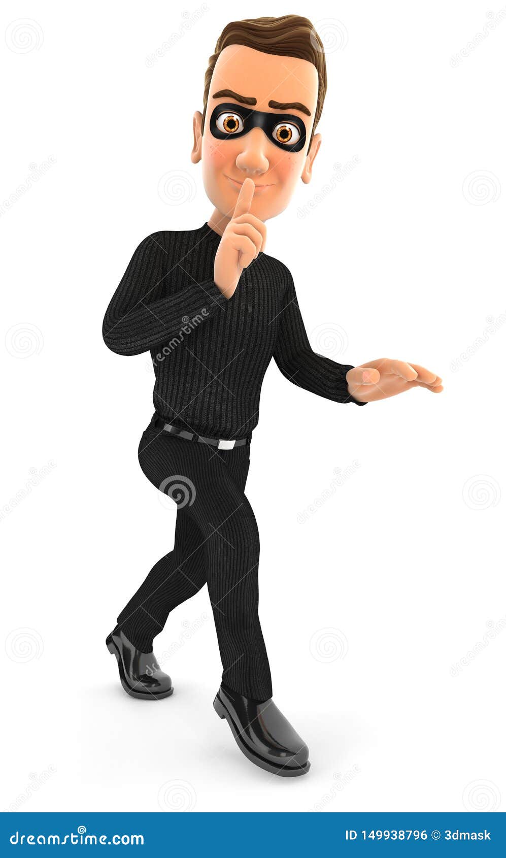 3d Man Walking On Tiptoe Royalty-Free Illustration | CartoonDealer.com ...