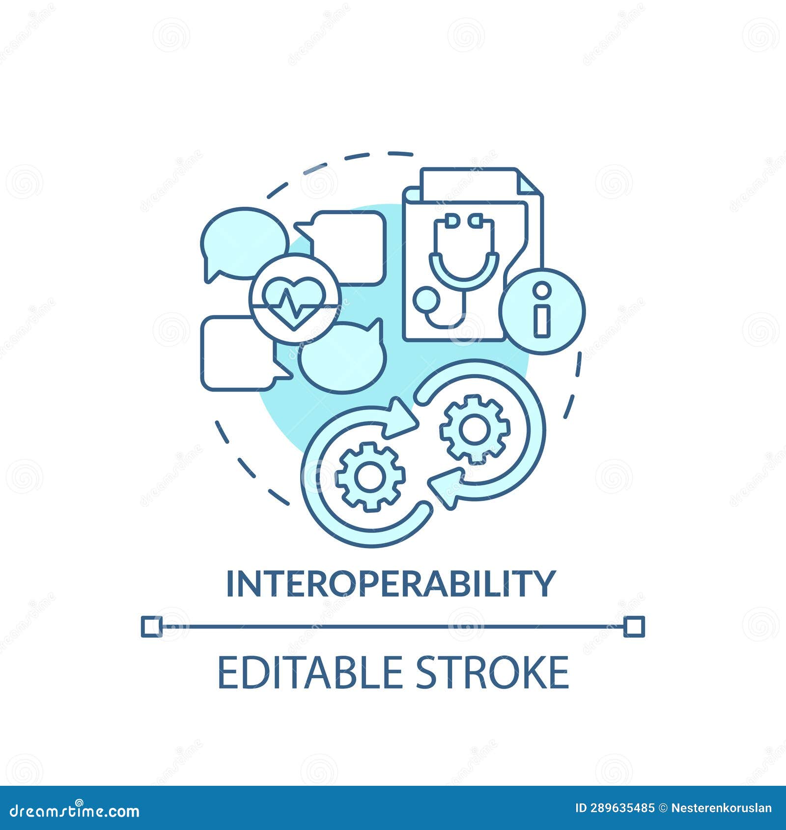 2D Thin Line Blue Icon Interoperability Concept Stock Vector ... 2D Thin Line Blue Icon Interoperability Concept Stock Vector ...