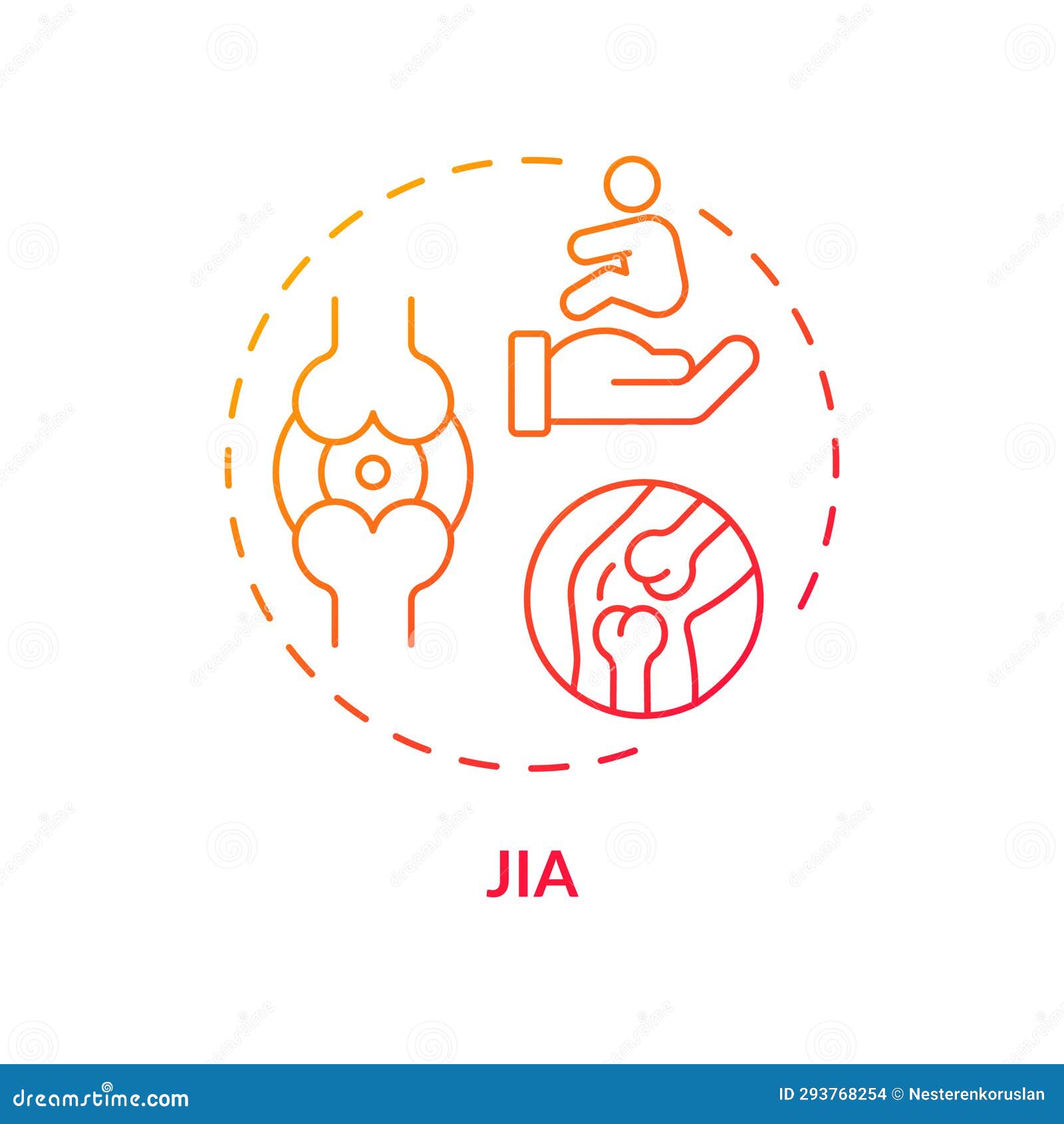 2D Thin Line Gradient Icon JIA Concept Stock Vector - Illustration of ...