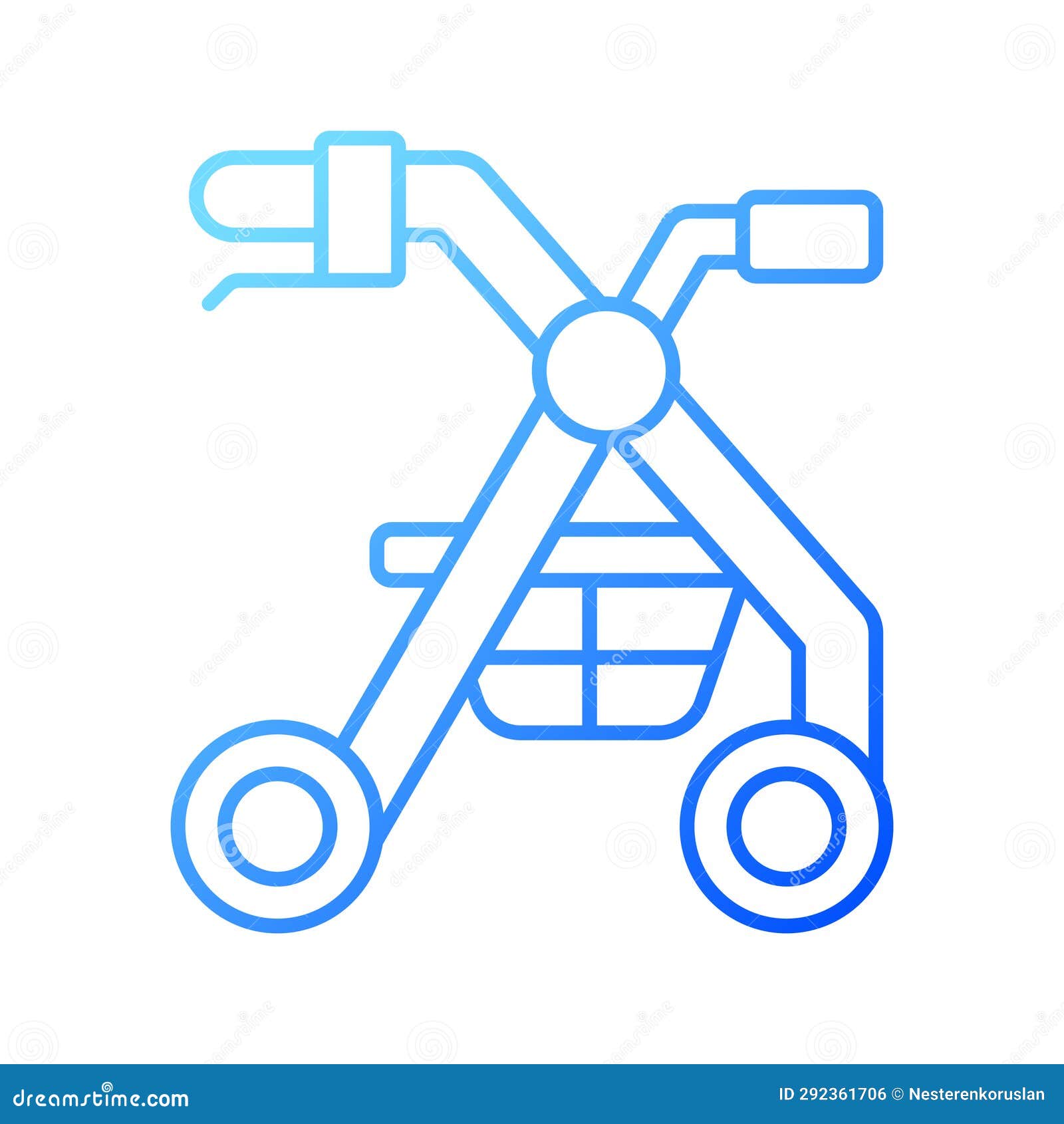 2D Thin Line Gradient Rollator Icon Stock Vector - Illustration of ...