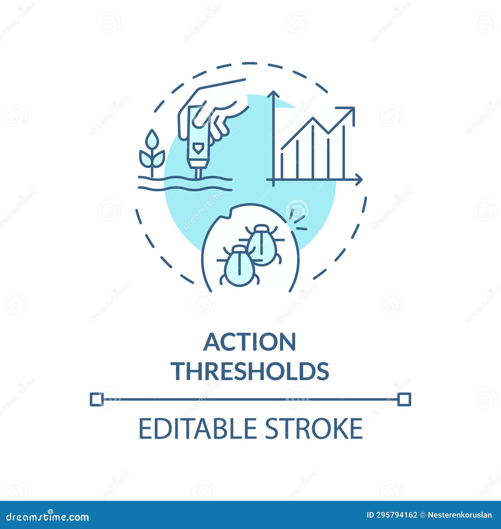 2D Thin Line Icon Action Thresholds Concept Stock Illustration ...