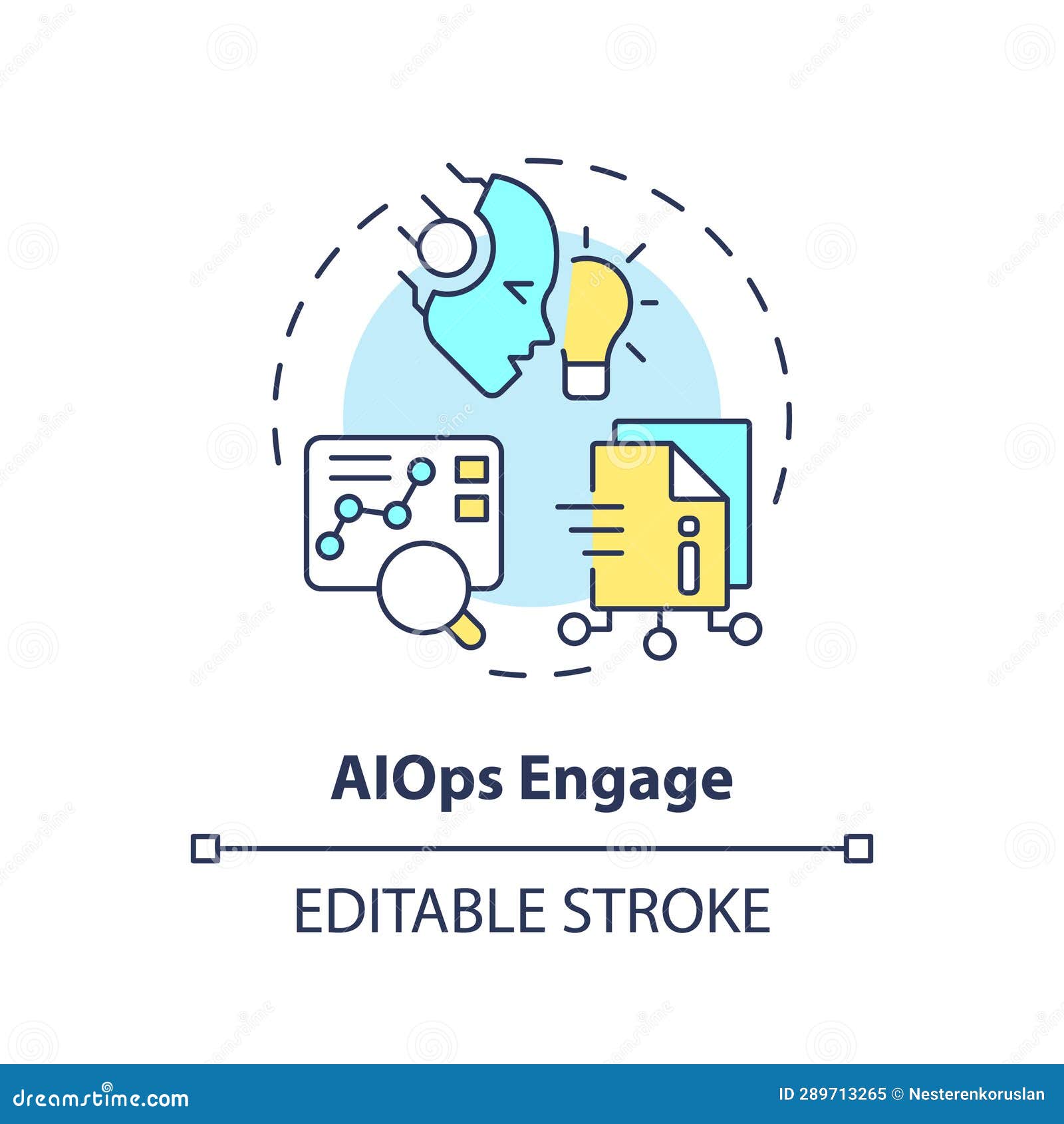 2D Thin Linear Colorful AI Ops Engage Icon Stock Illustration ... 2D Thin Linear Colorful AI Ops Engage Icon Stock Illustration ...